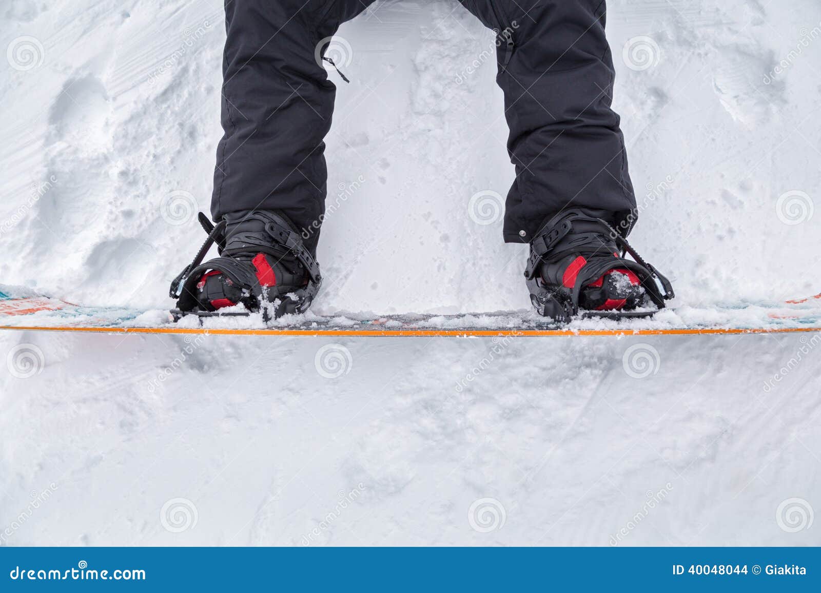Close up of a snowboard stock photo. Image of copy, pants - 40048044