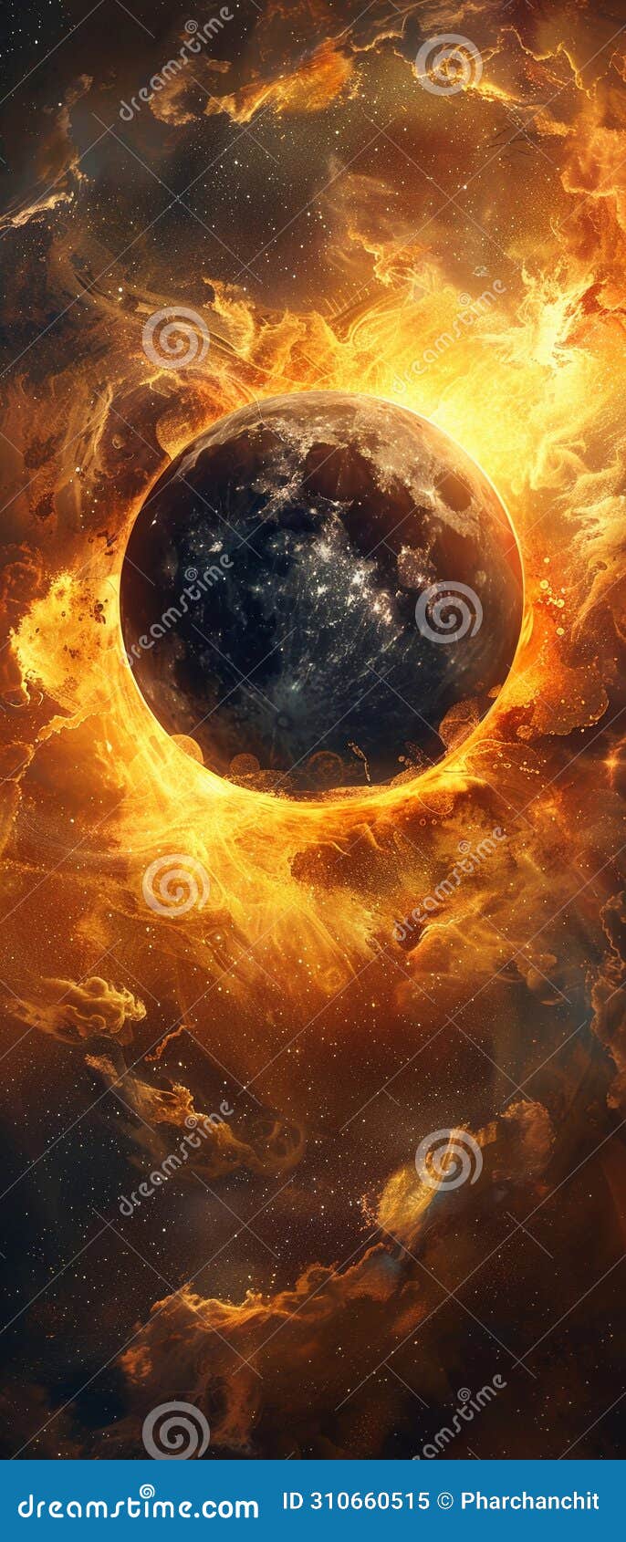 Close-up of a Solar Eclipse Stock Image - Image of pure, solar: 310660515