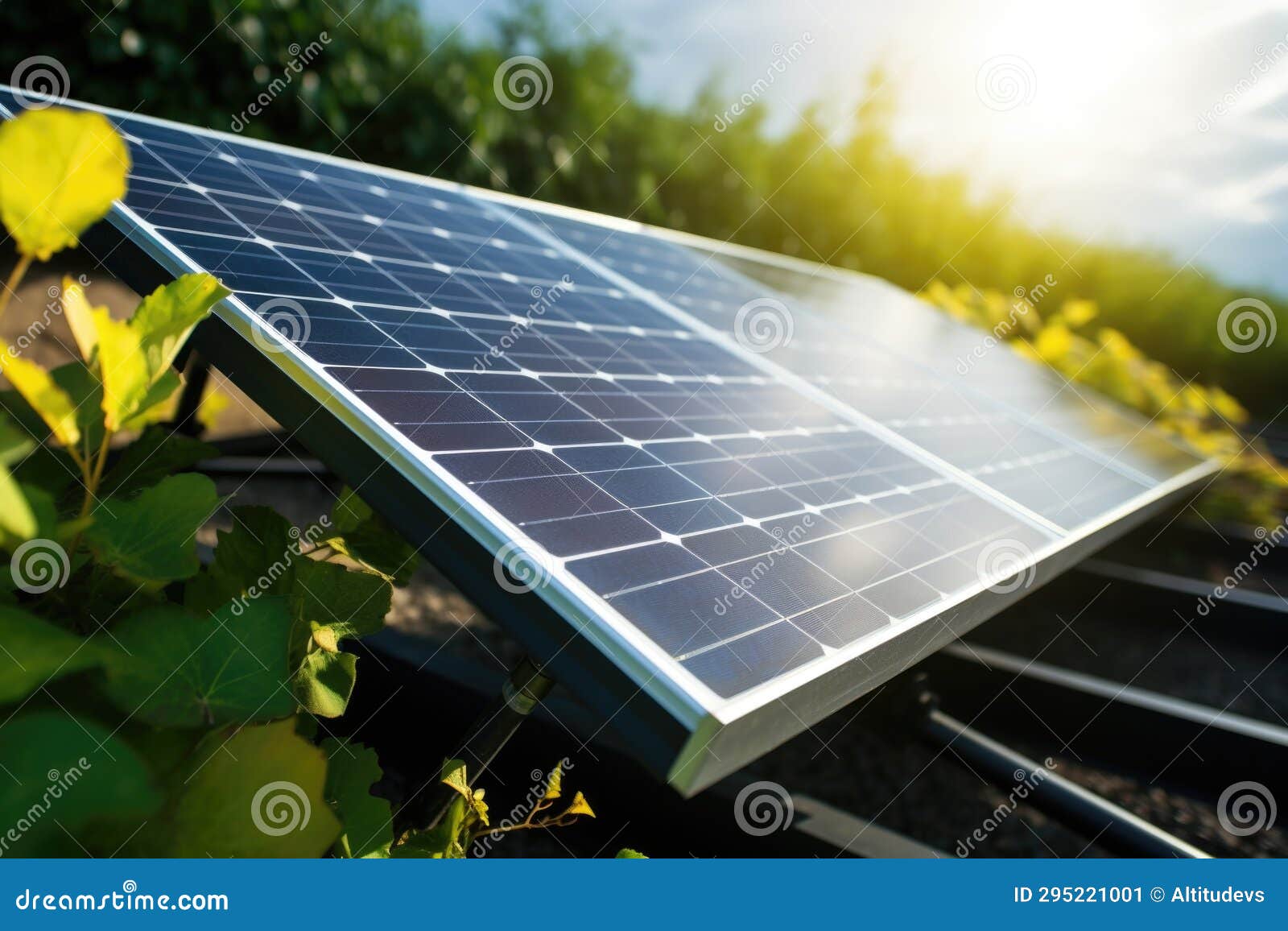 Close Up of a Solar Panel Installed by a Local Group Stock Image ...