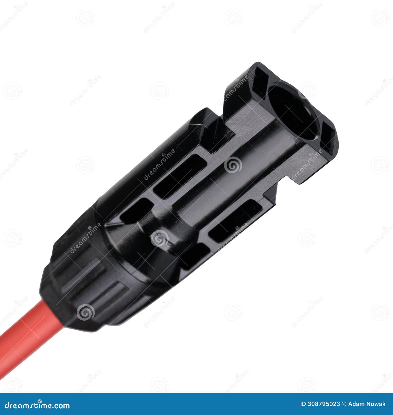 Close-up of Solar Panel MC4 Connector. Female Plug Stock Image - Image ...