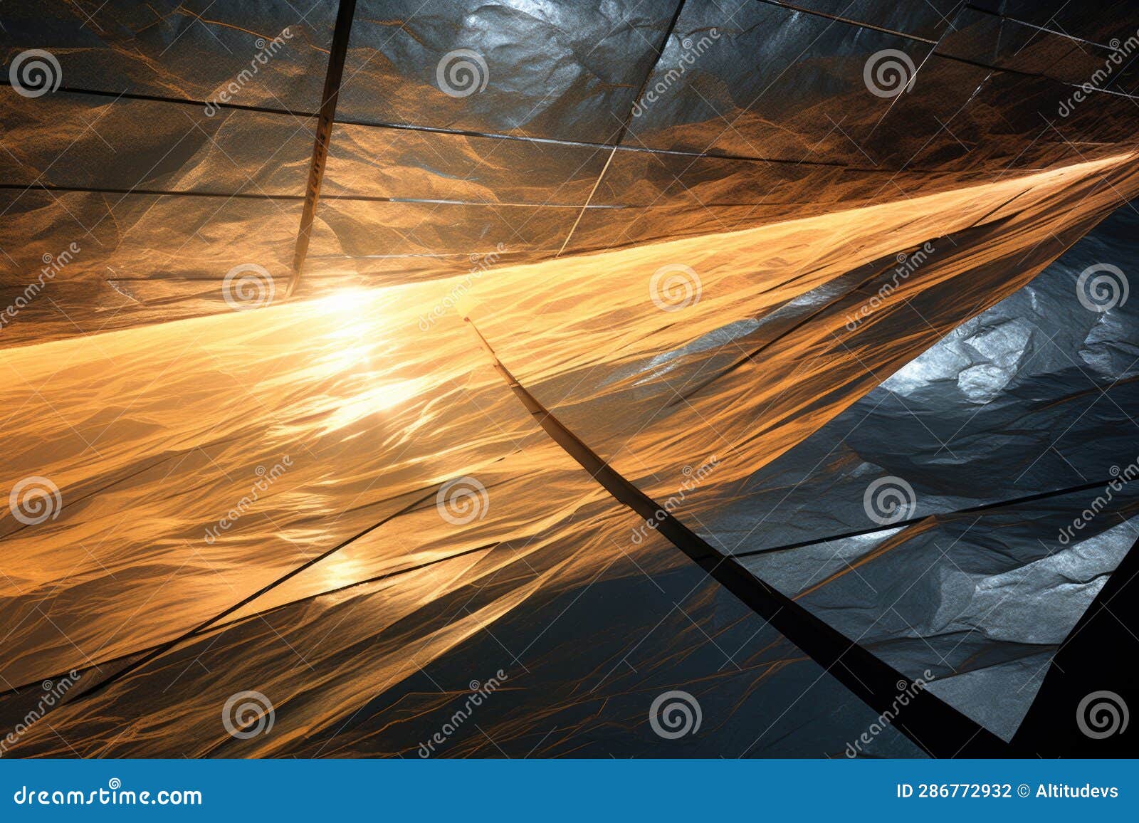 Close-up of Solar Sail Material Reflecting Sunlight Stock Photo - Image ...
