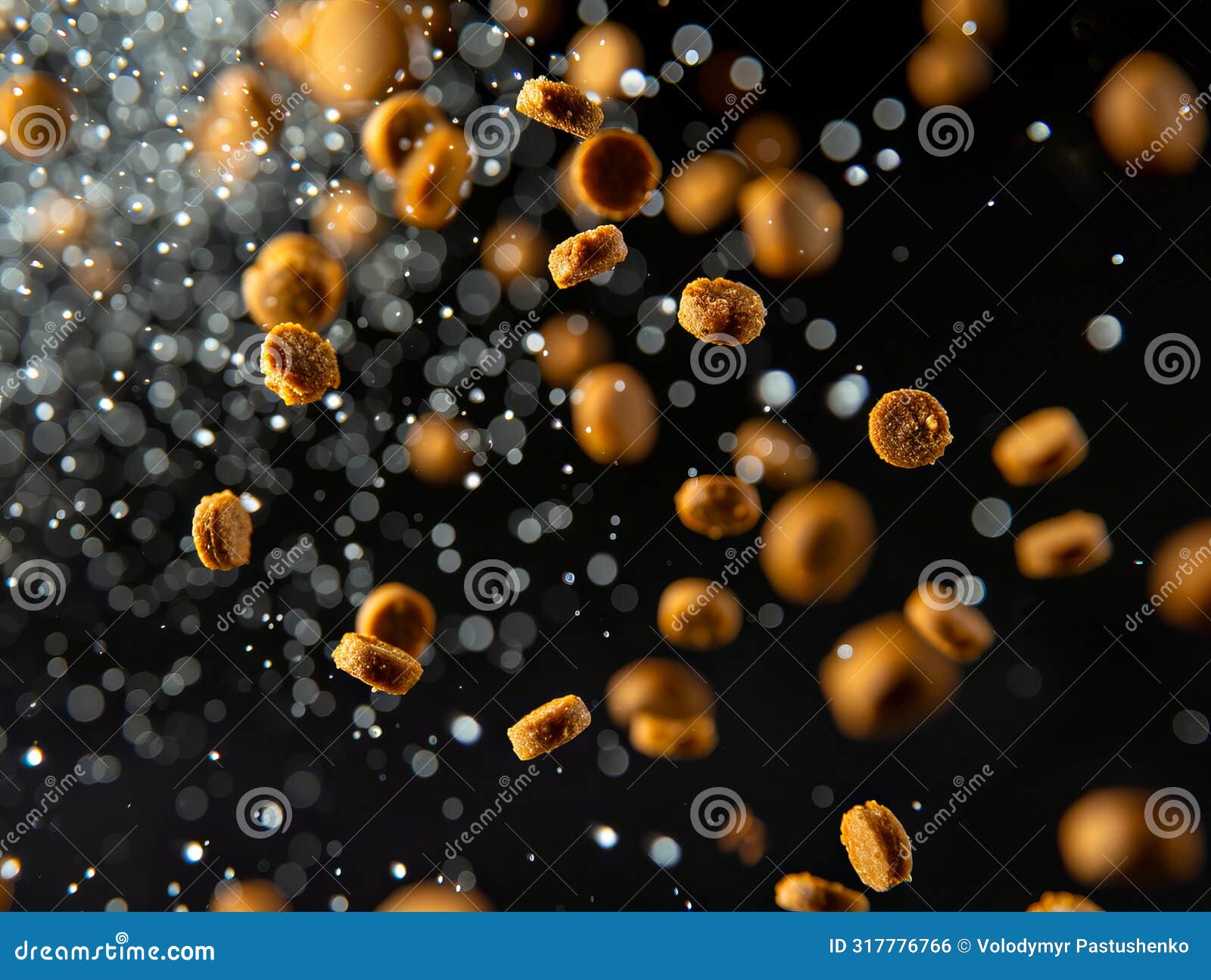 A Close Up of Some Brown Sugar Falling into the Air Stock Photo - Image ...