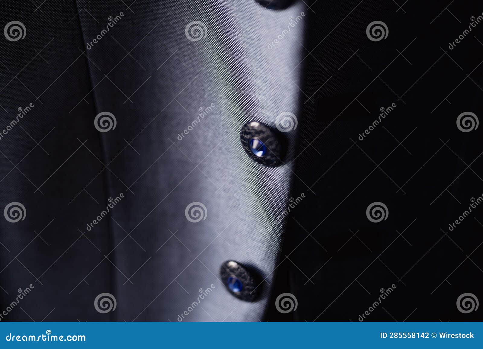 A Close - Up of Some Buttons on a Dark Colored Suit Stock Photo - Image ...