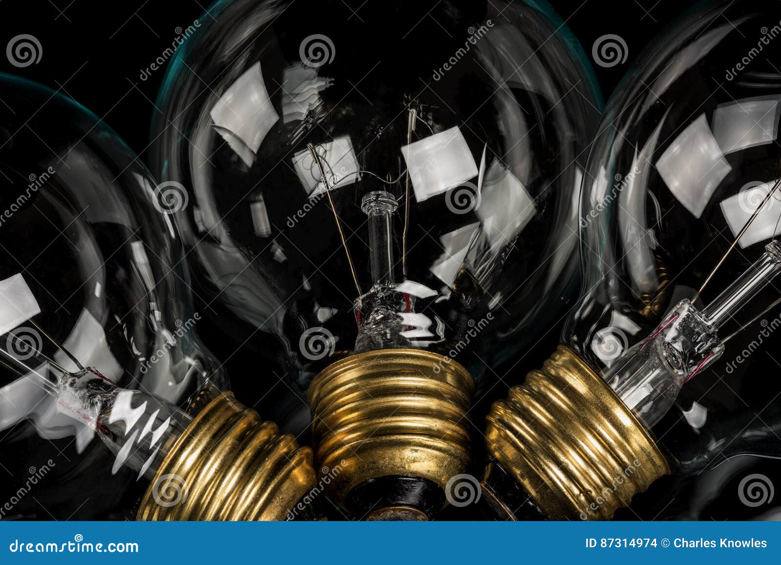 Close Up of Some Classic Incandescent Light Bulbs Stock Photo - Image ...