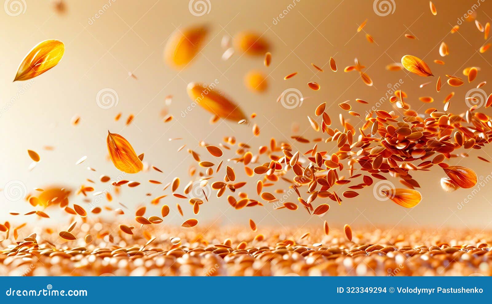 A Close Up of Some Seeds Falling on the Ground Stock Photo - Image of ...