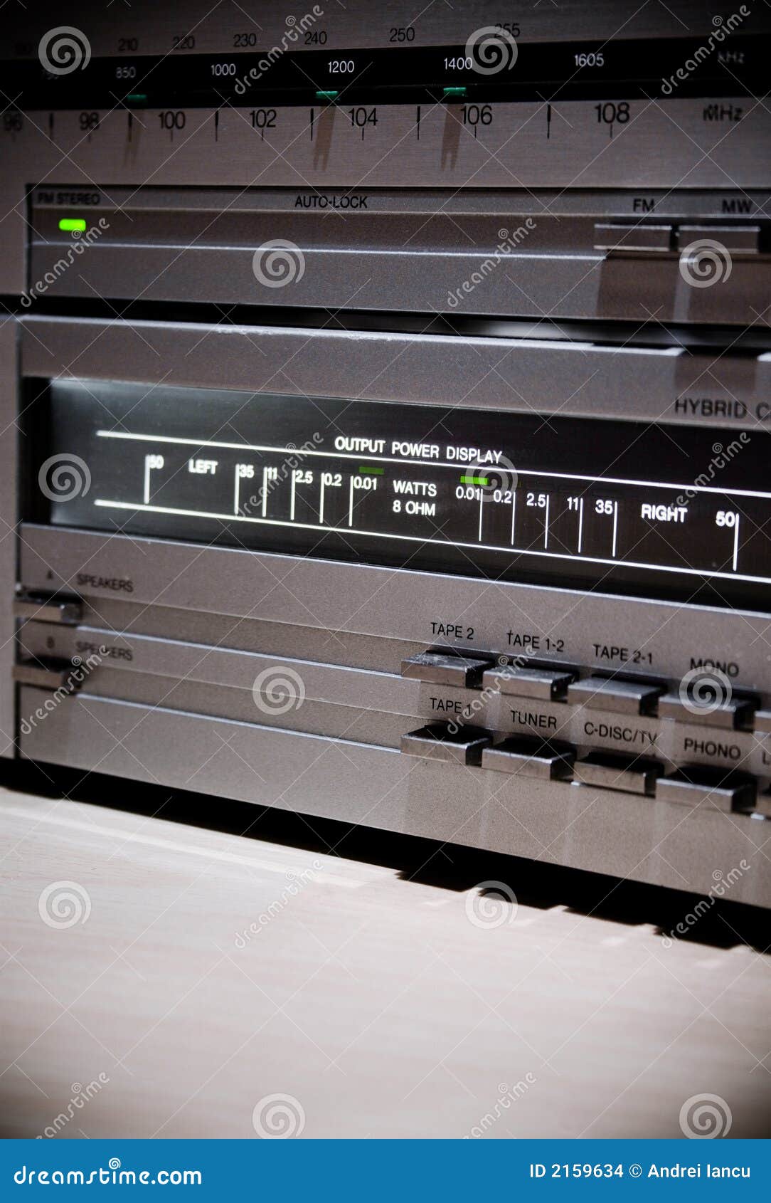 Close Up of Sound Amplifier Stock Photo - Image of stereo, details: 2159634