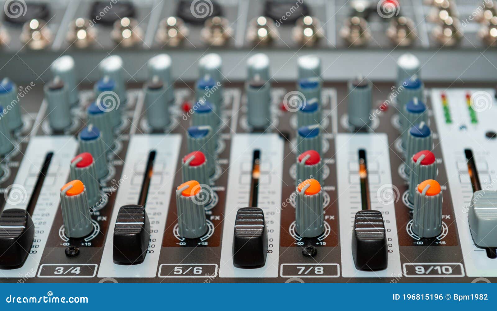 Close Up of Sound Mixing Console Stock Photo - Image of entertainment ...