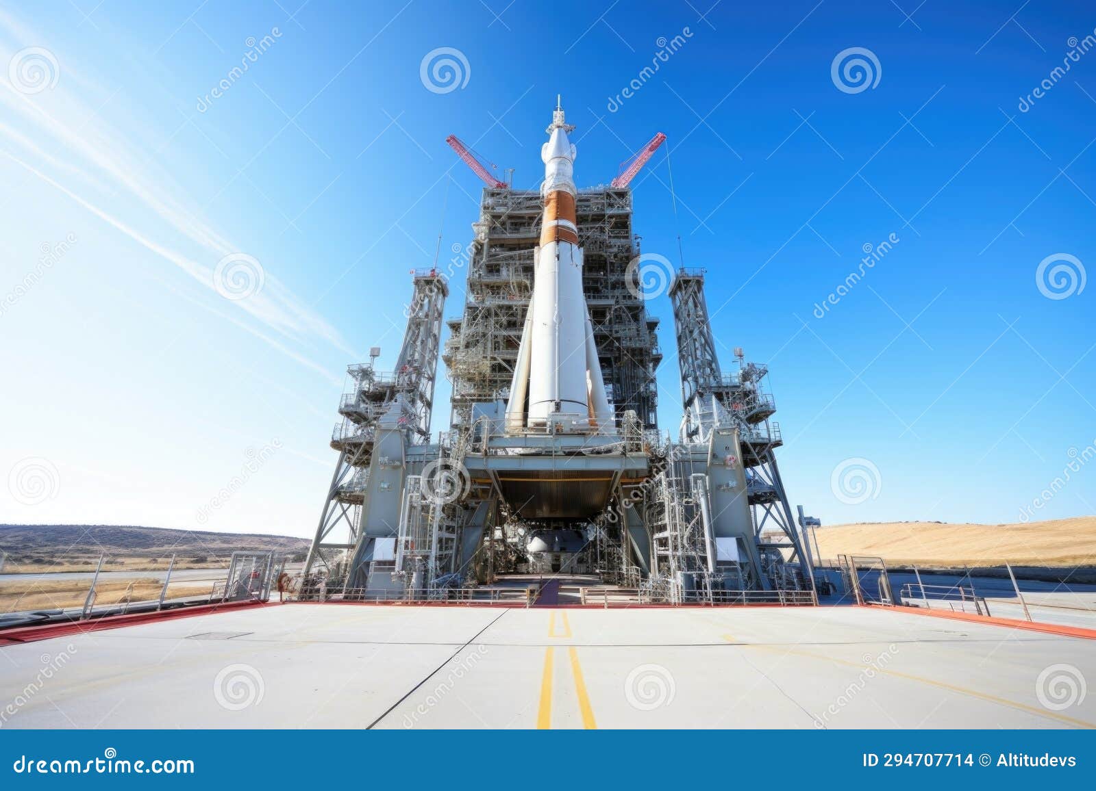 Close-up of a Space Shuttle Launch Pad Under a Clear Sky Stock Photo ...