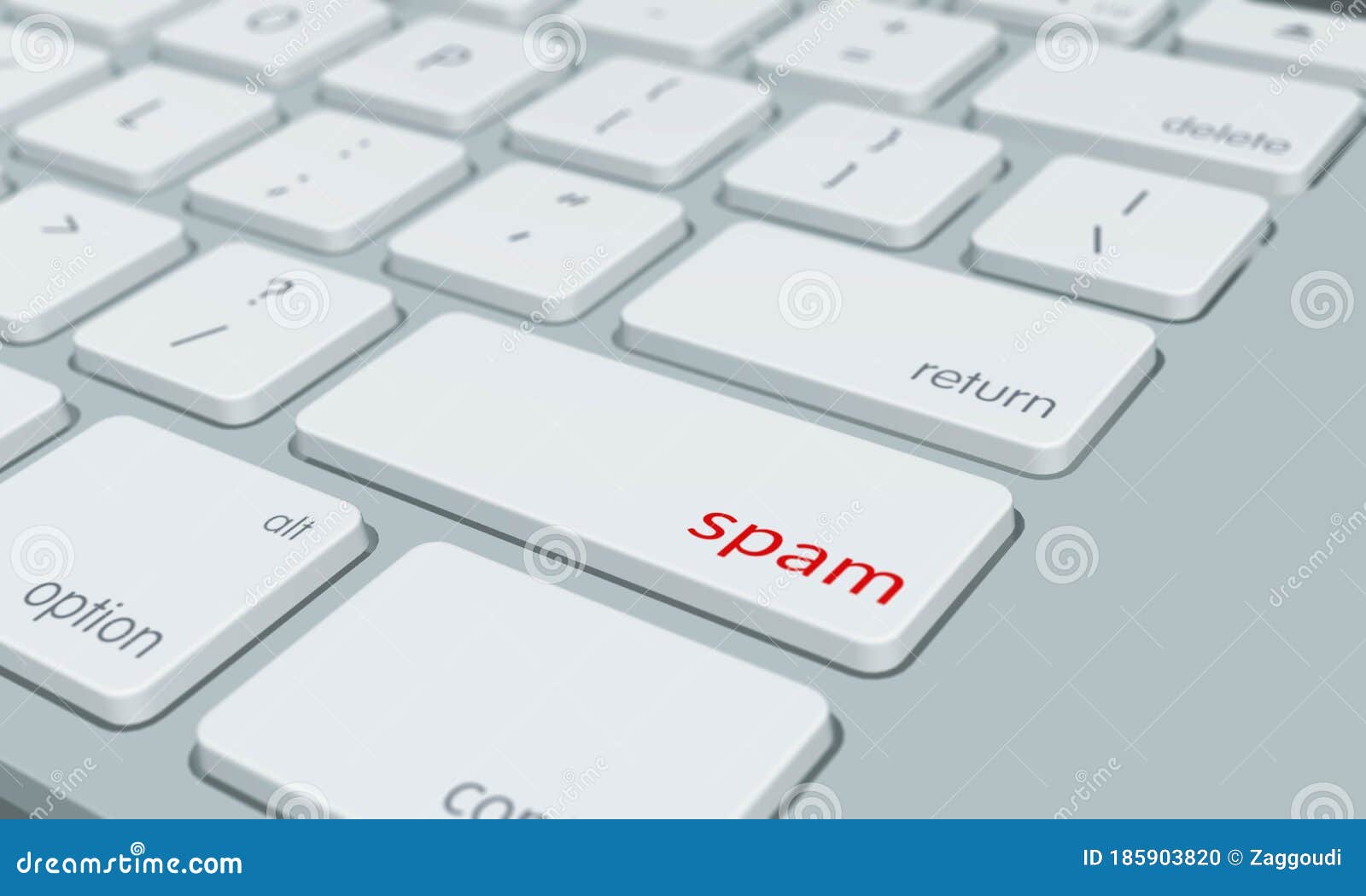 Close Up of Spam Keyboard Button Stock Illustration - Illustration of ...