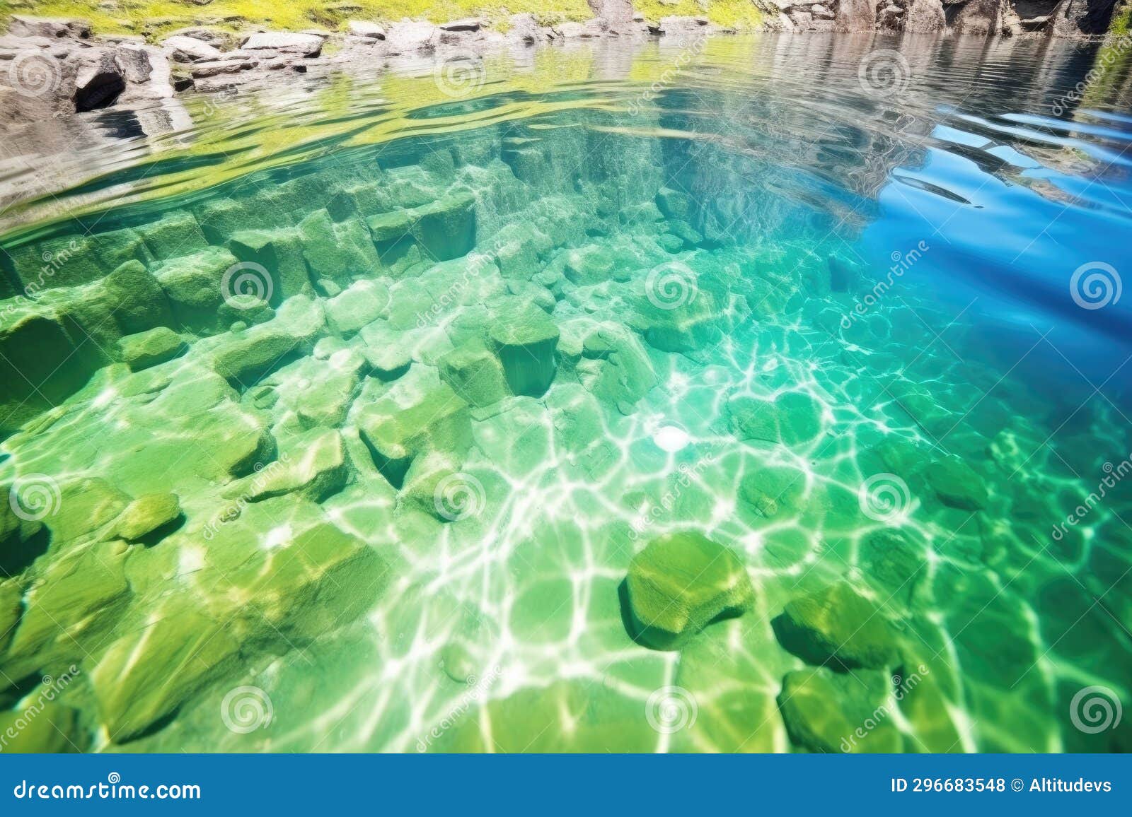 Close-up of Sparkling Water Surface of a Hot Spring Stock Photo - Image ...