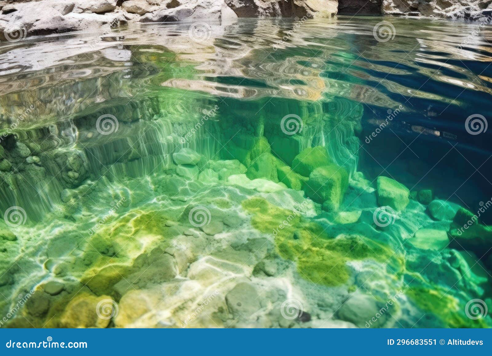 Close-up of Sparkling Water Surface of a Hot Spring Stock Illustration ...