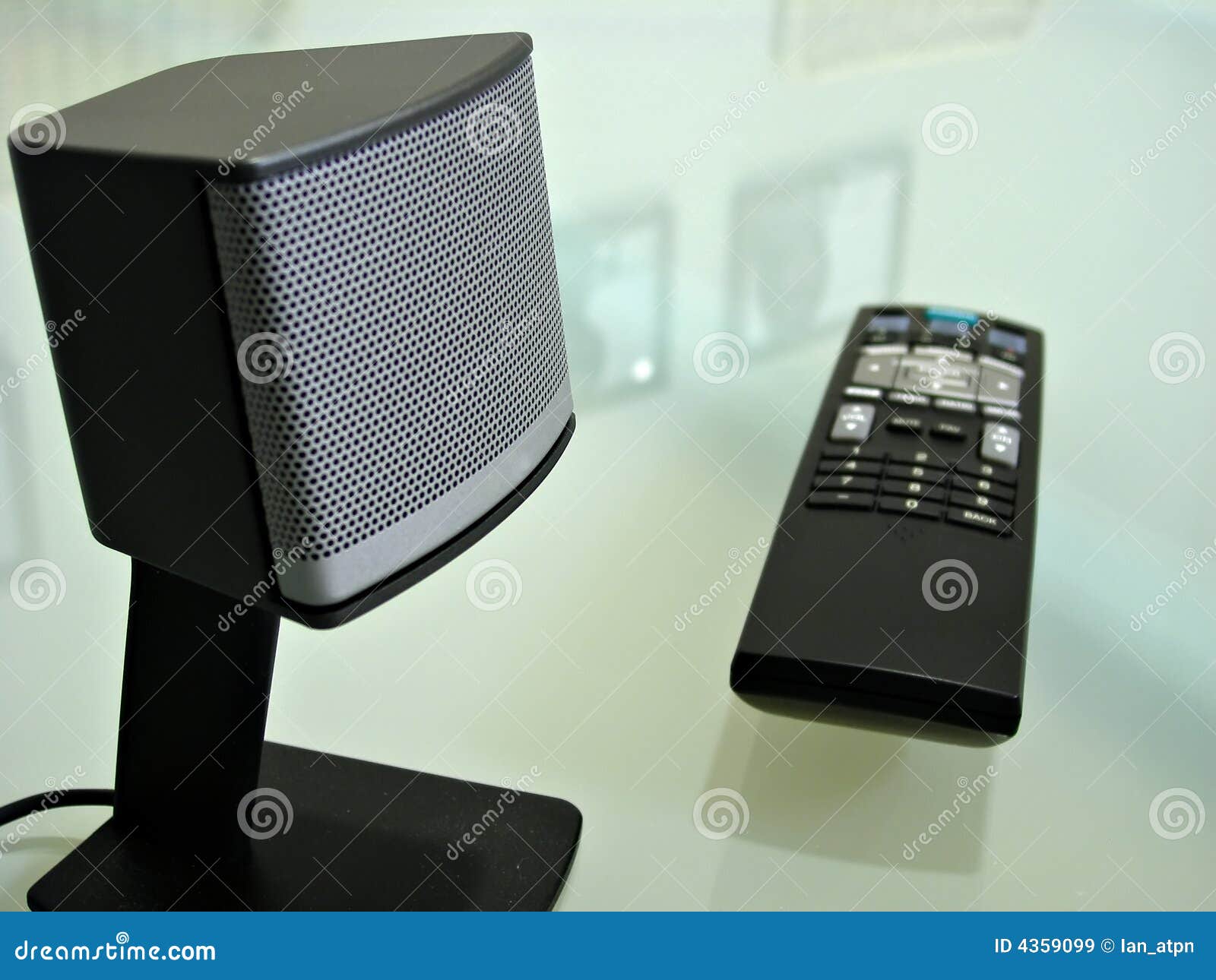 Close Up of Speaker and TV Remote Stock Image - Image of closeup ...