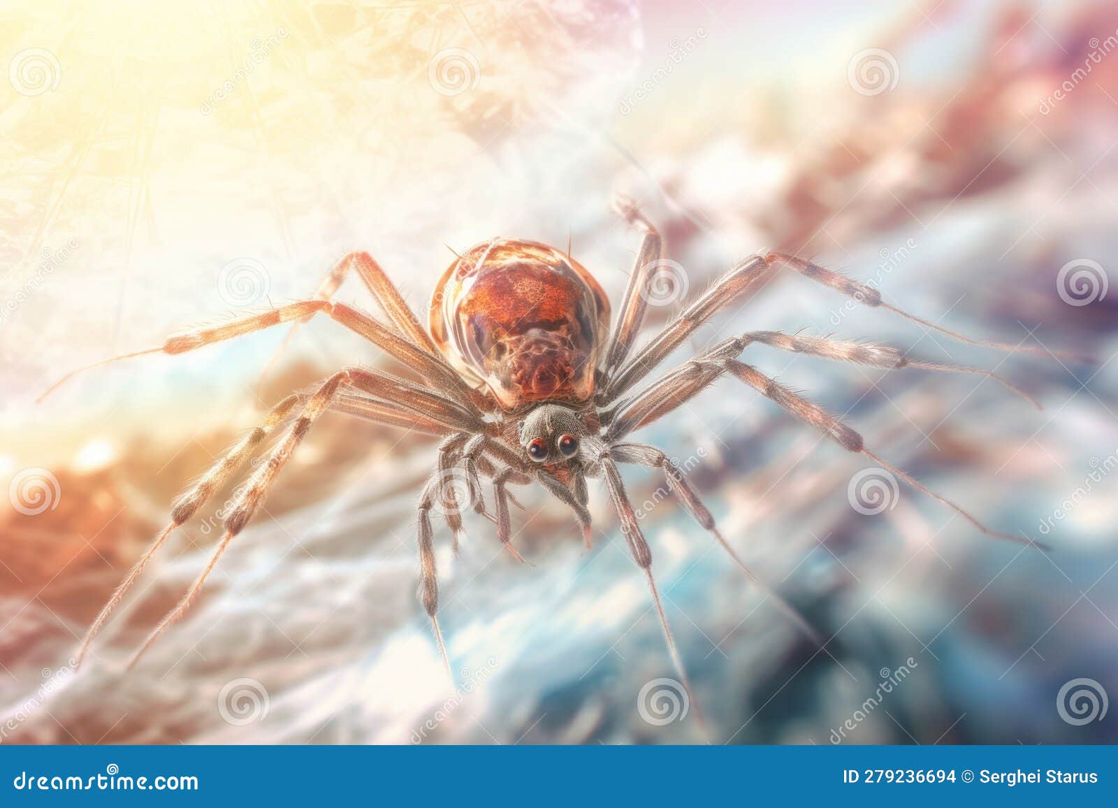 A Close Up of a Spider on a Tree Branch. Generative AI Image. Stock ...