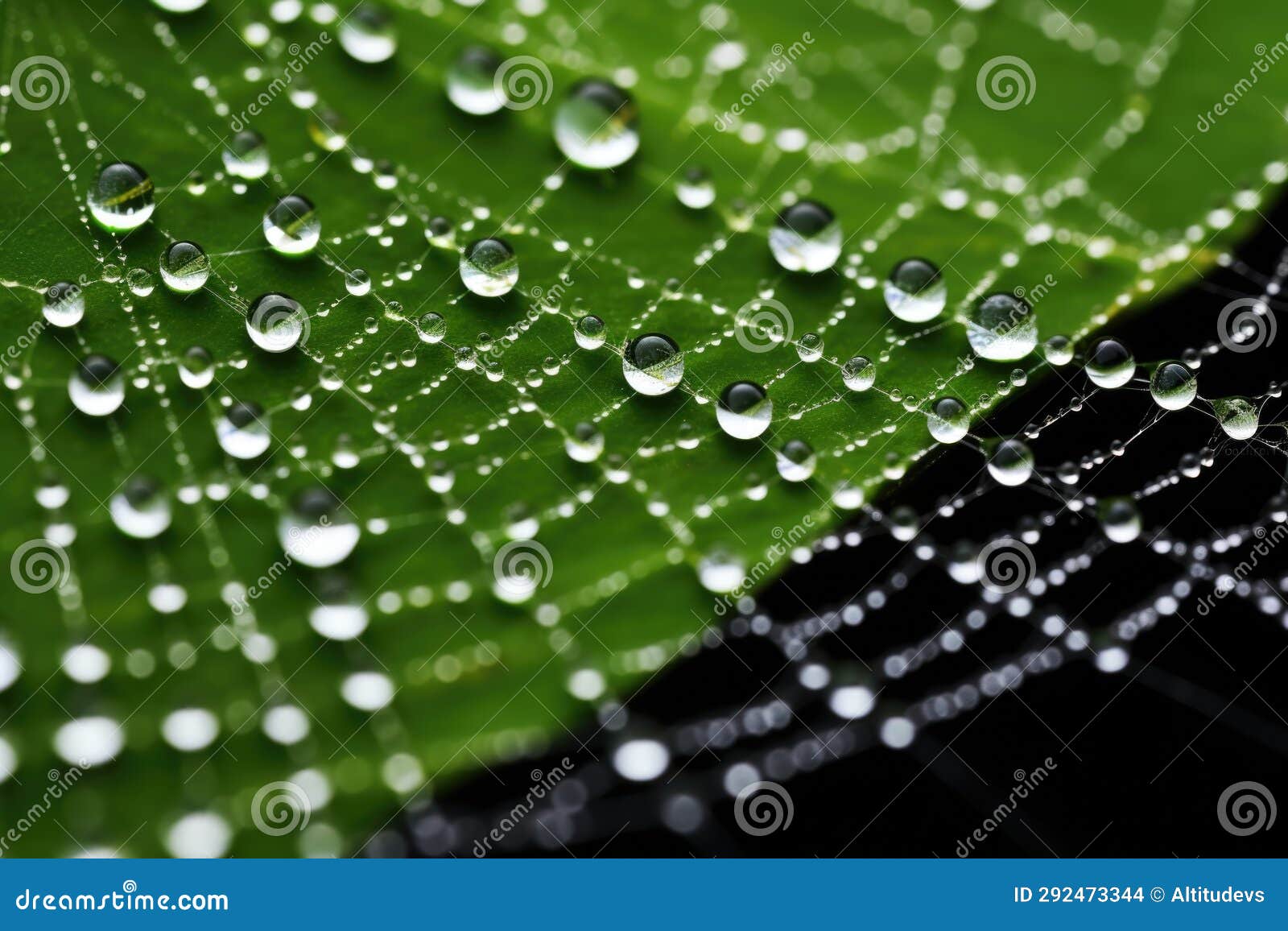 A Close-up of a Spider Web Strength with Dew Stock Illustration ...
