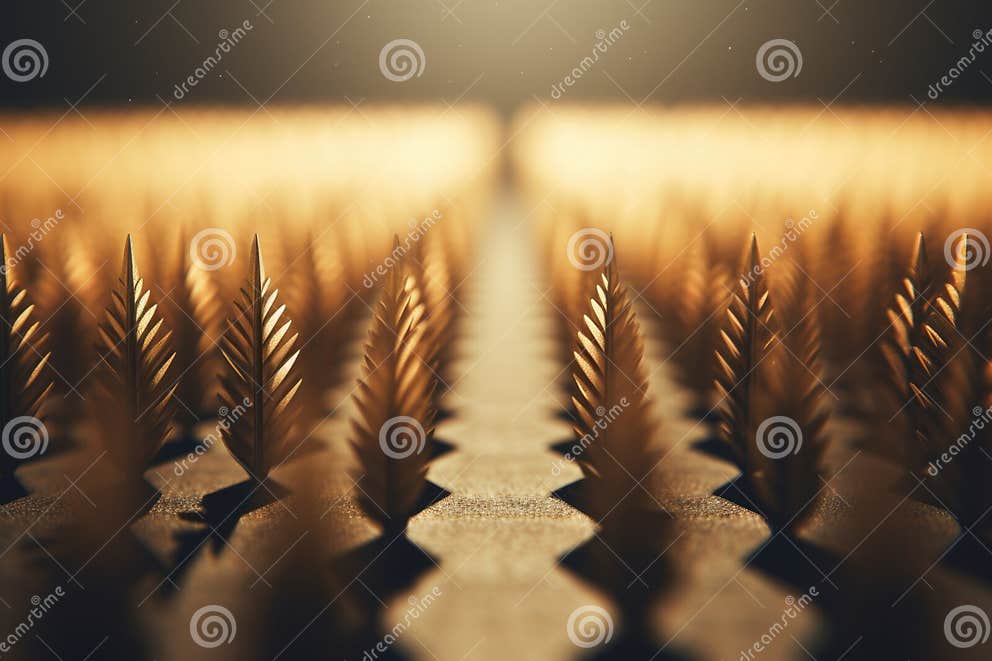 Close Up of Spikes on a Table. Suitable for Industrial or Construction ...