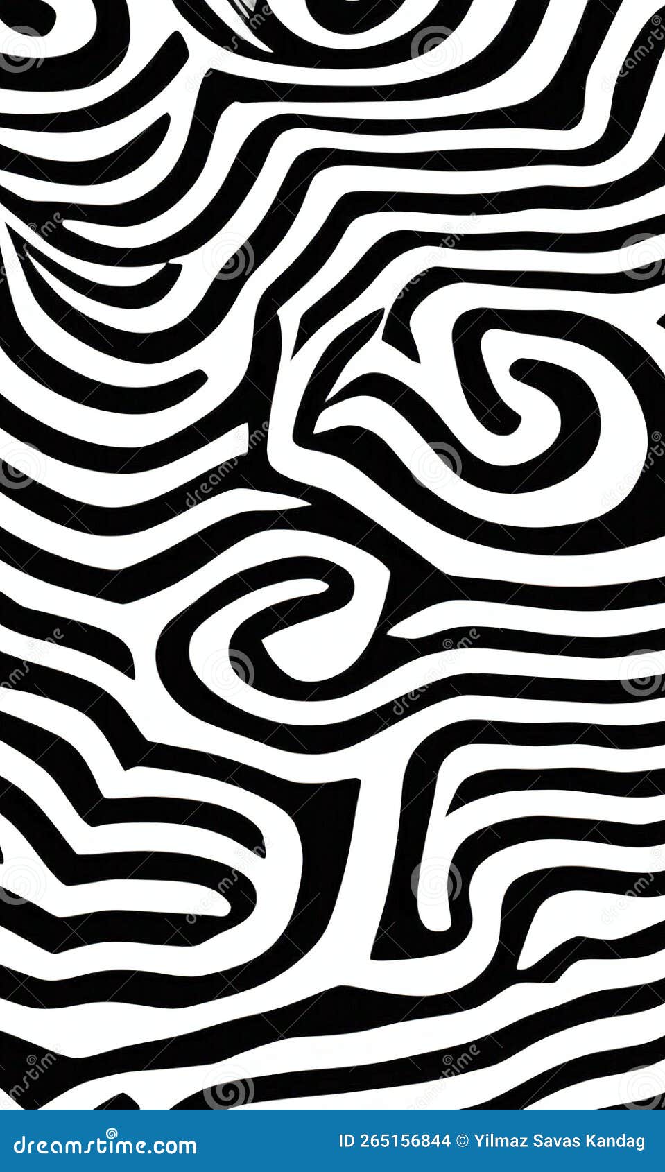 Spiral Maze Effect with Black and White Lines. Stock Vector ...