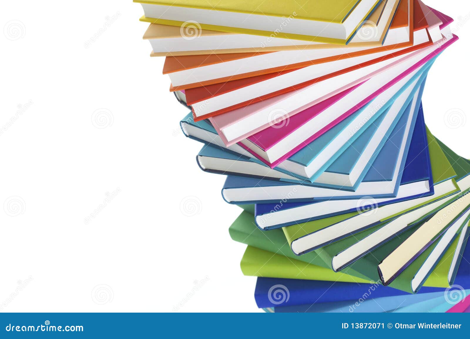 Spiral Stack Of Rainbow Colored Books Royalty-Free Stock Photography ...
