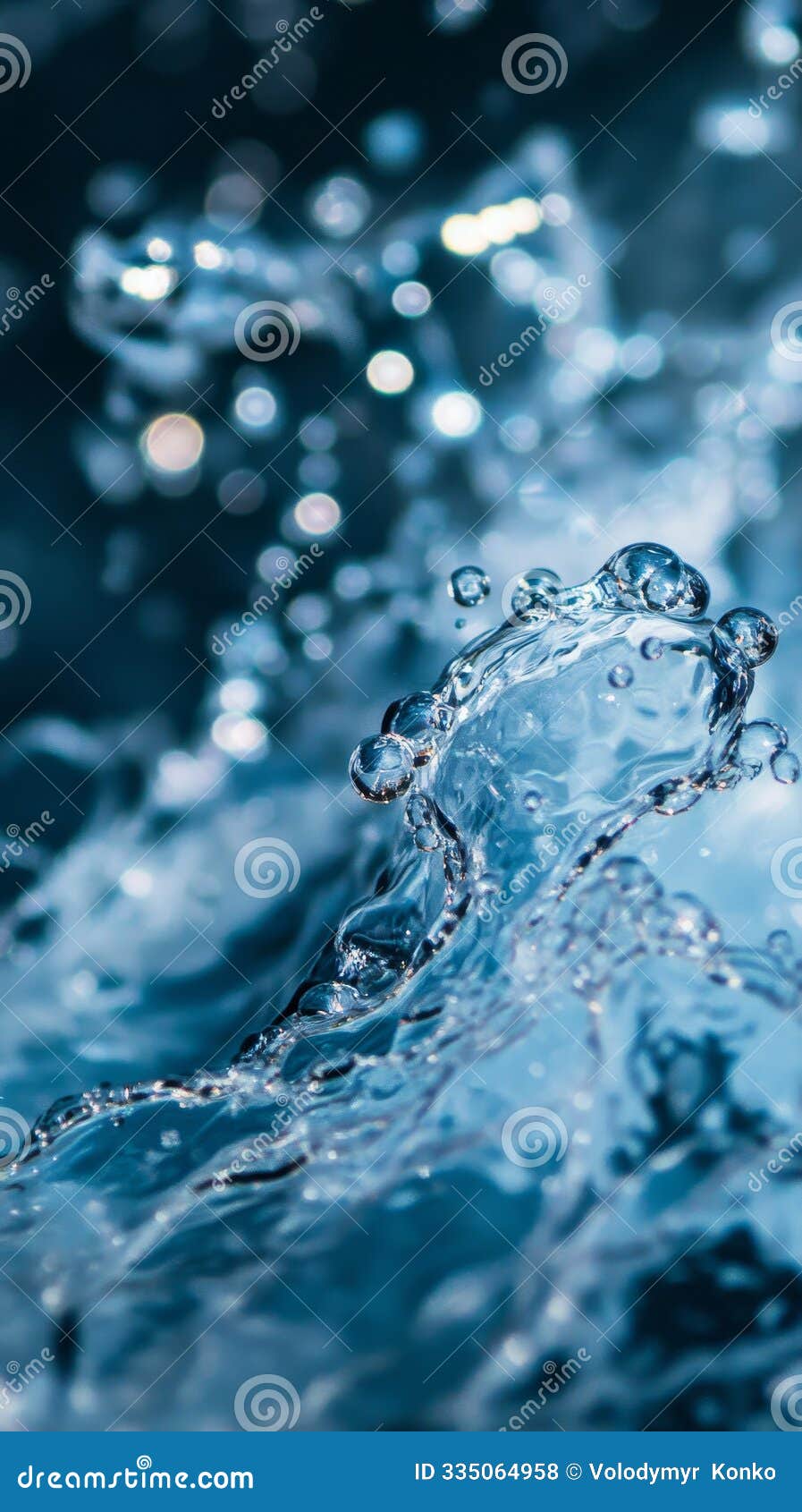Close-up of Splashing Water Droplets in Motion Stock Photo - Image of ...