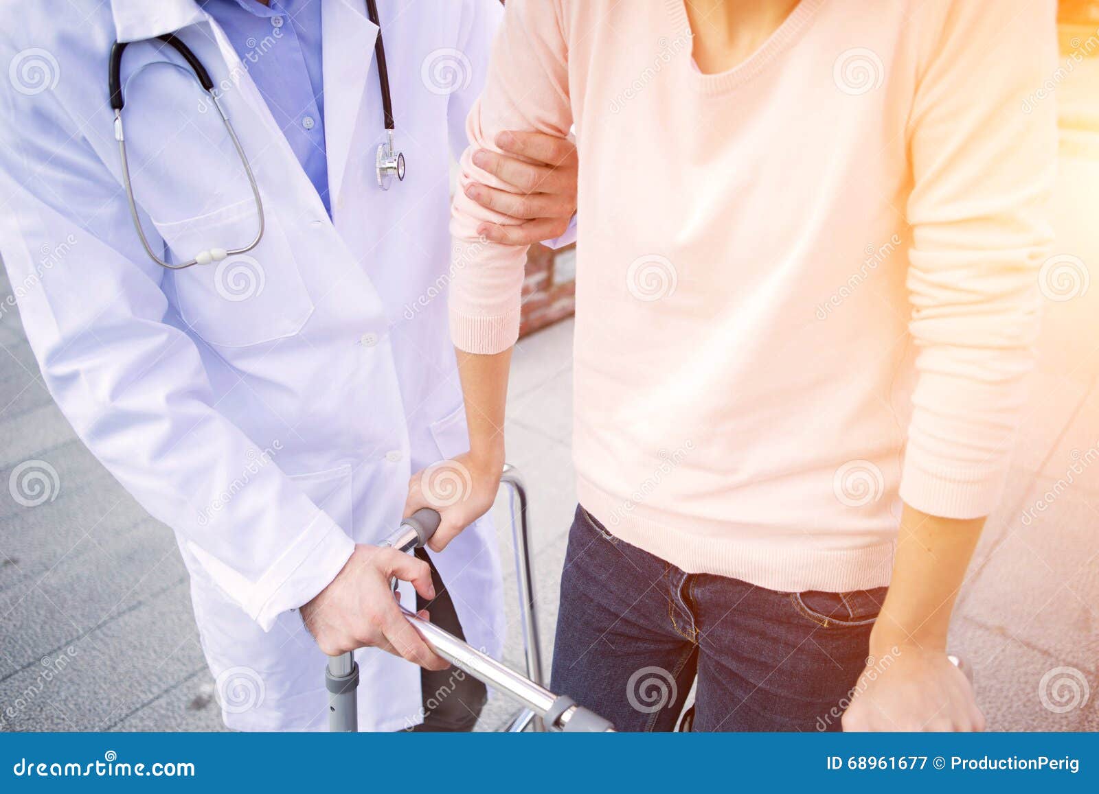 Close Up of a Splint and Zimmer Frame Stock Image - Image of assist ...