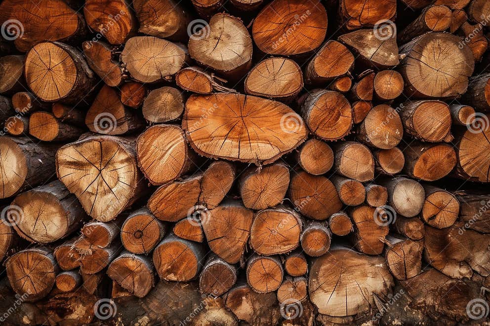 Close-up of Split Firewood Texture and Patterns Stock Illustration ...