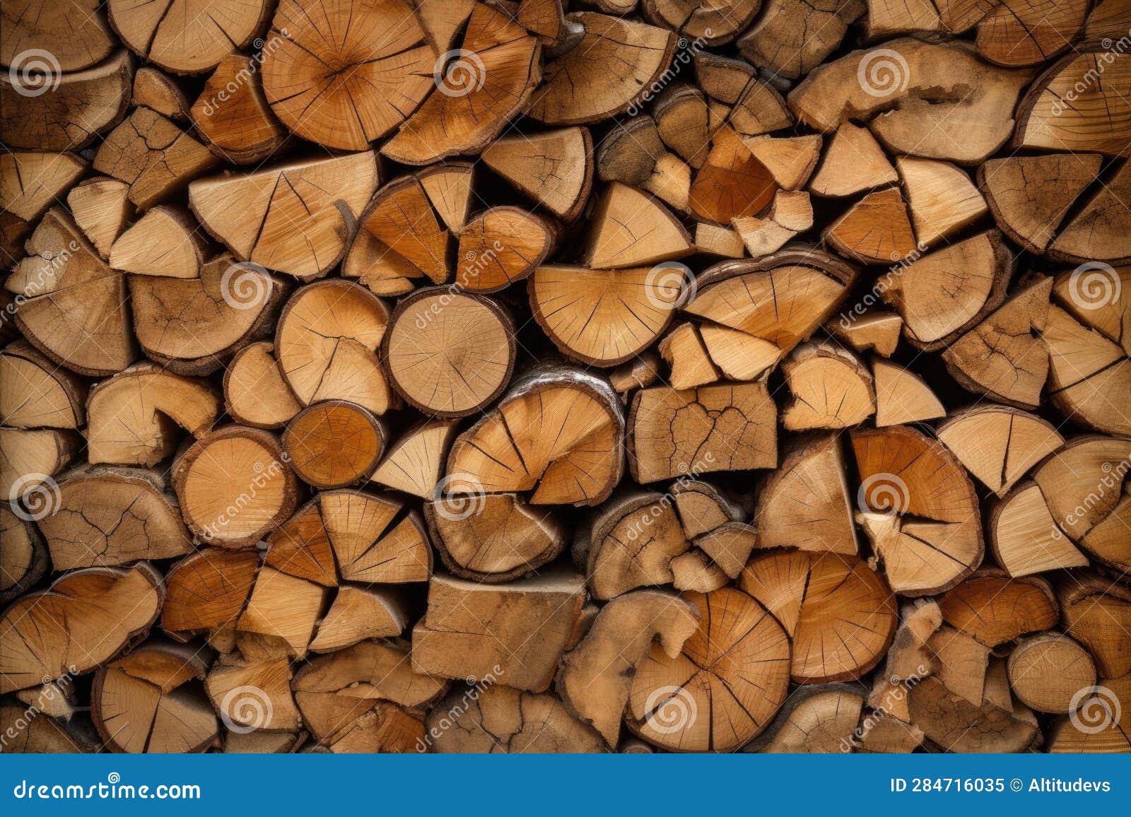 Close-up of Split Firewood Texture and Patterns Stock Illustration ...