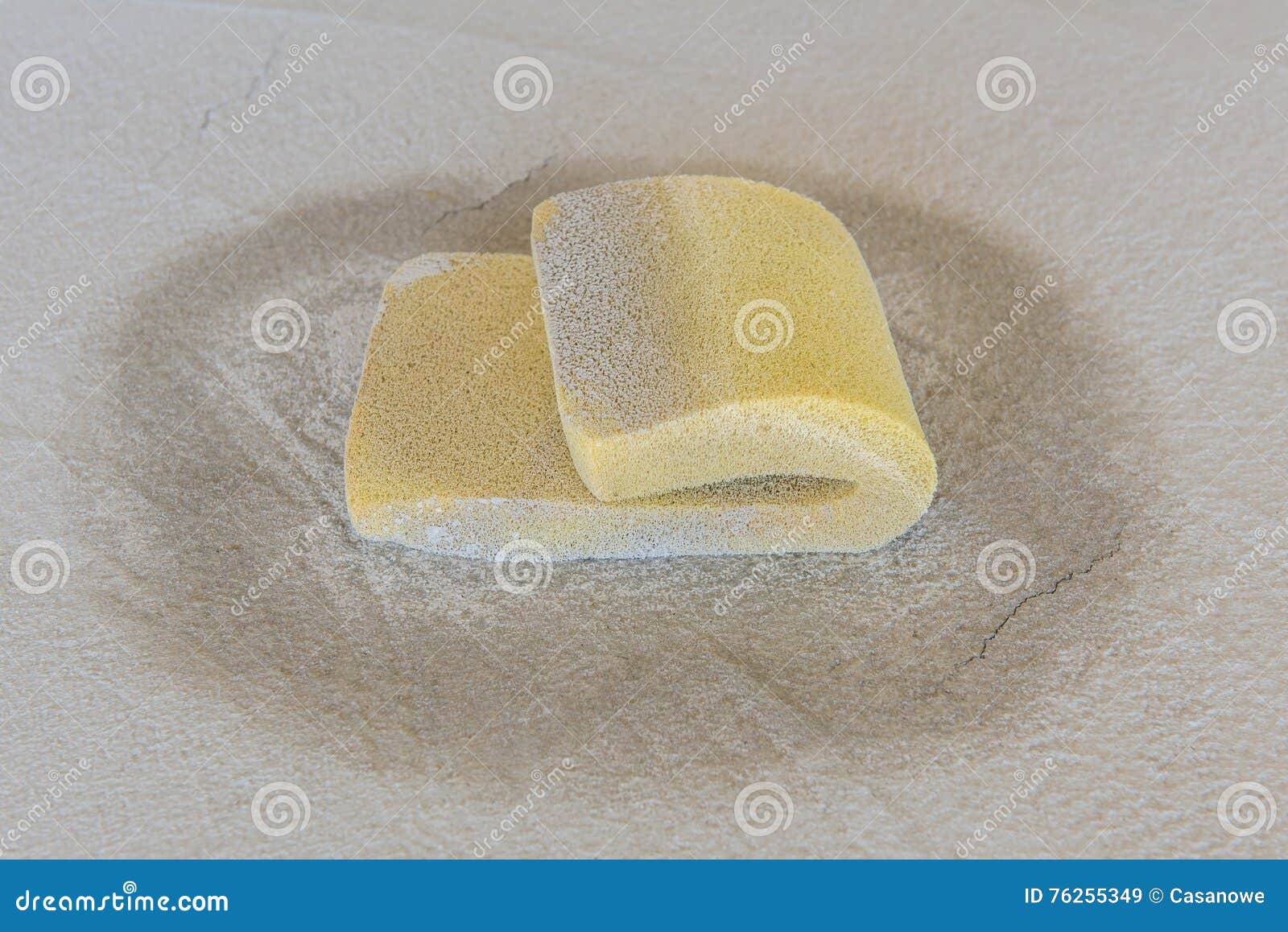 Close Up Sponge Construction Tools for Plastering Walls with Cem Stock ...