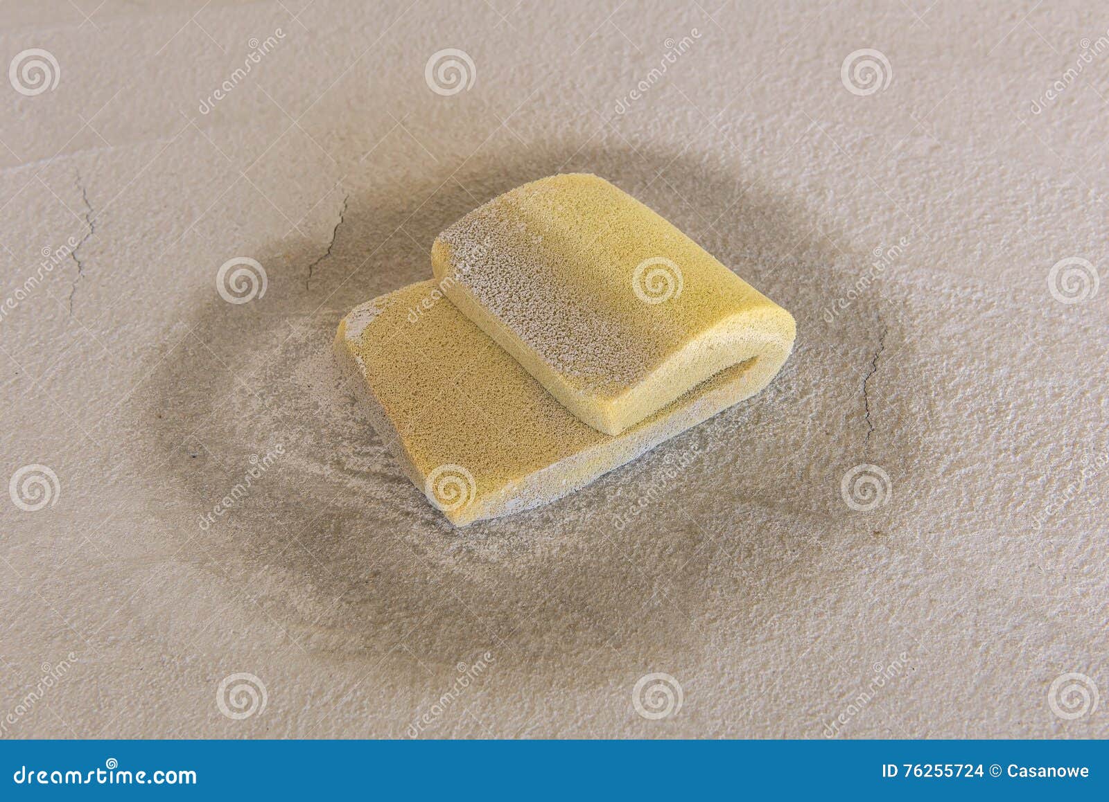 Close Up Sponge Construction Tools for Plastering Walls with Cem Stock ...