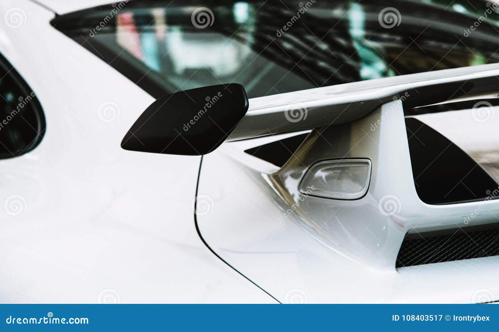 Close Up on Sport Car Spoiler Stock Image - Image of spoiler, details ...