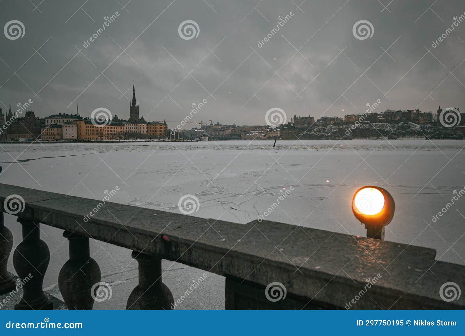 Close Up of Spotlight during Winter Stock Image - Image of weather ...