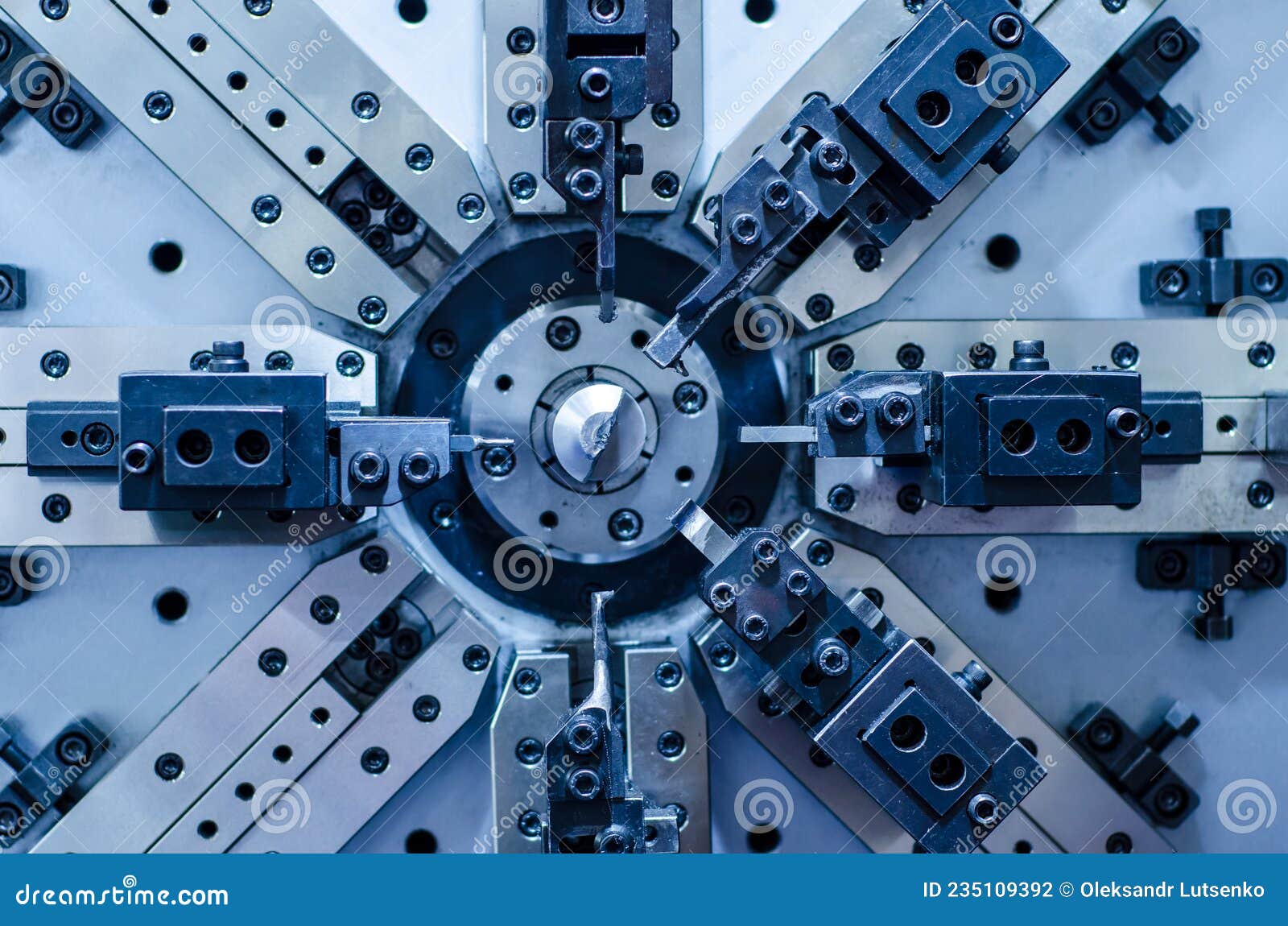 Close-up of Spring Coiling Machine Stock Photo - Image of coiling ...