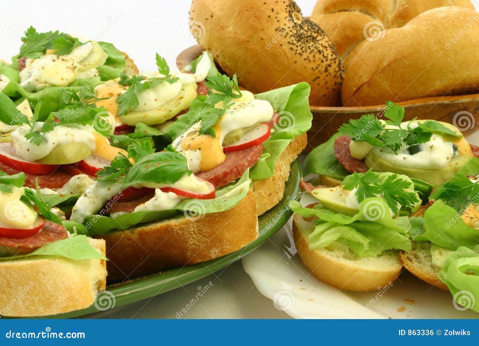 Close Up at Spring Time Sandwiches Stock Photo - Image of cheese ...