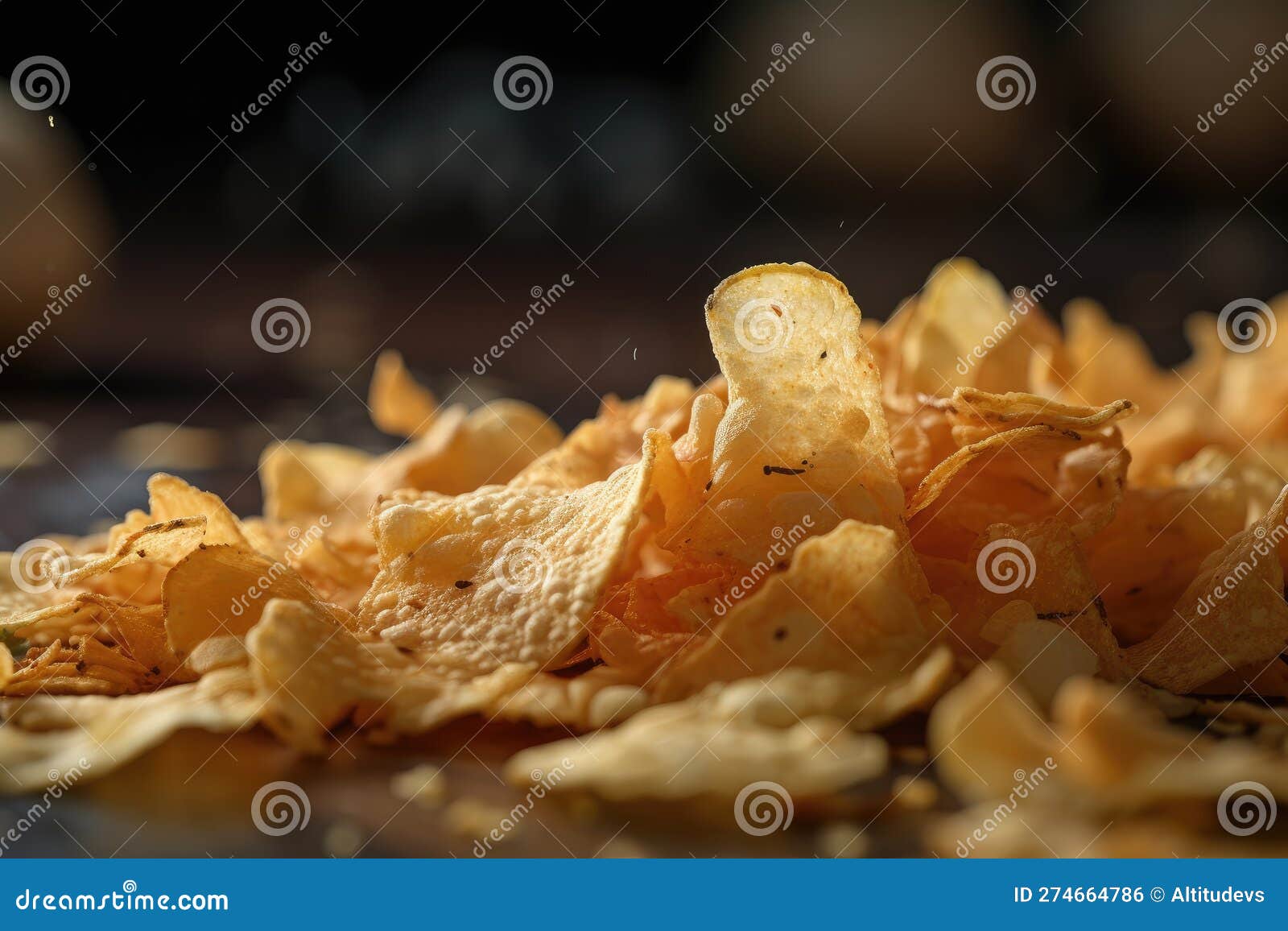 Close-up of Sprinkle Chips with Light and Crispy Texture Stock ...