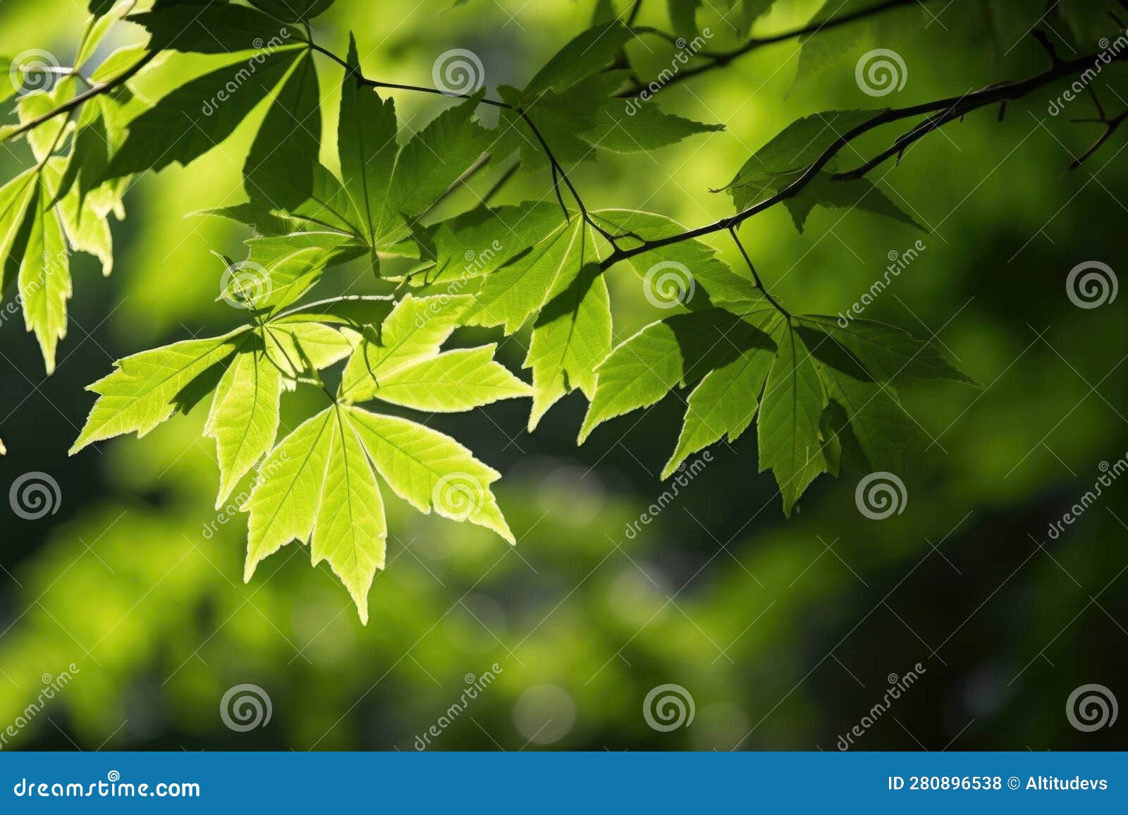 Close-up of Sprouting Tree Leaves with Light and Airy Feel Stock ...
