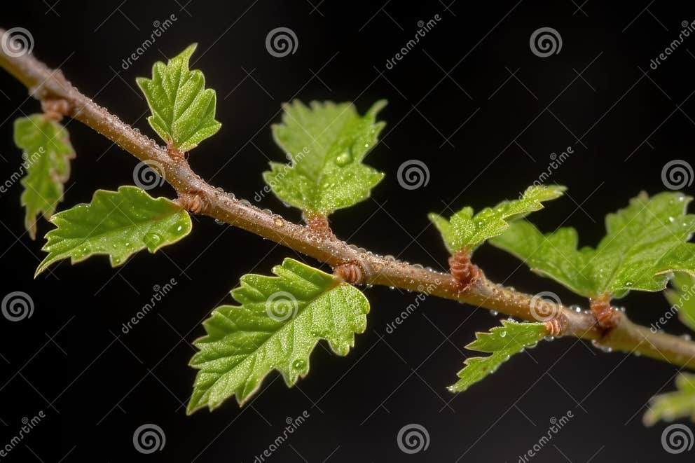 Close-up of Sprouting Tree Leaves, Showcasing Intricate and Delicate ...