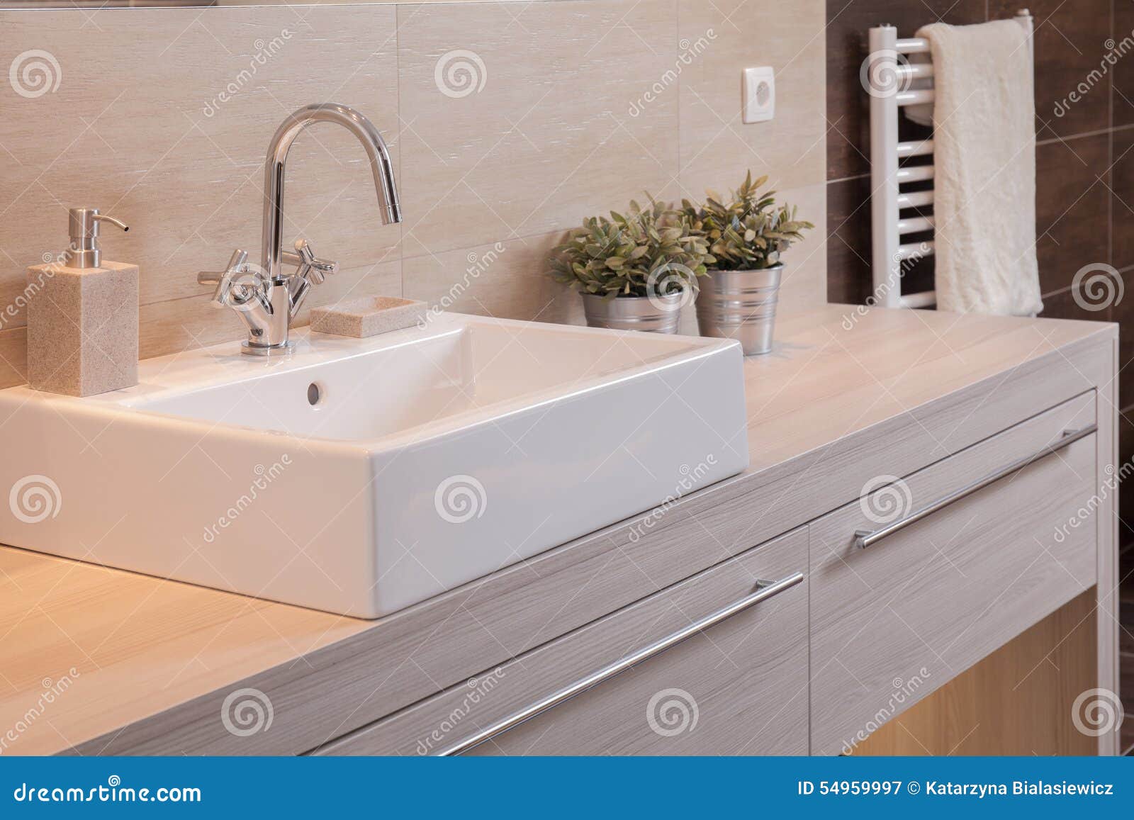 Close-up of square basin stock image. Image of apartment - 54959997