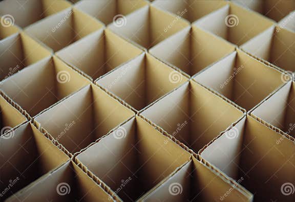 Close Up of Square Cardboard Partitions Close-up for Transporting ... Close Up of Square Cardboard Partitions Close-up for Transporting ...