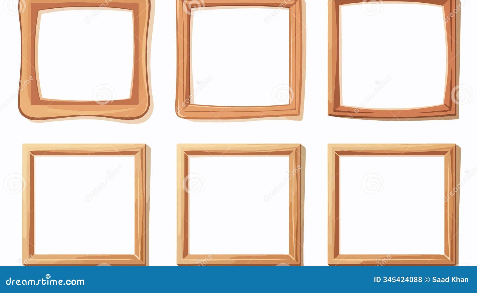 Close-up of Square Frames Cartoon Vector Illustration Stock Vector ...