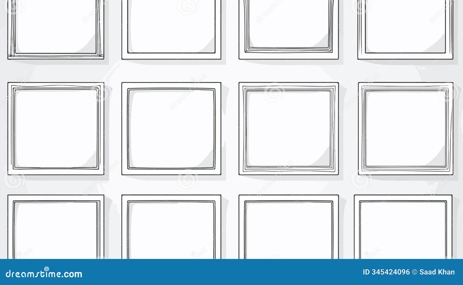 Close-up of Square Frames Cartoon Vector Illustration Stock Vector ...