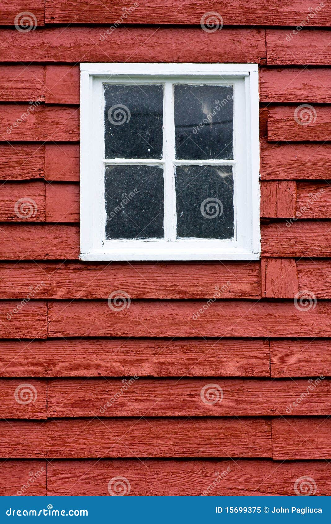 Close Up Square White Window Inred Wooden Barn. Royalty Free Stock ...