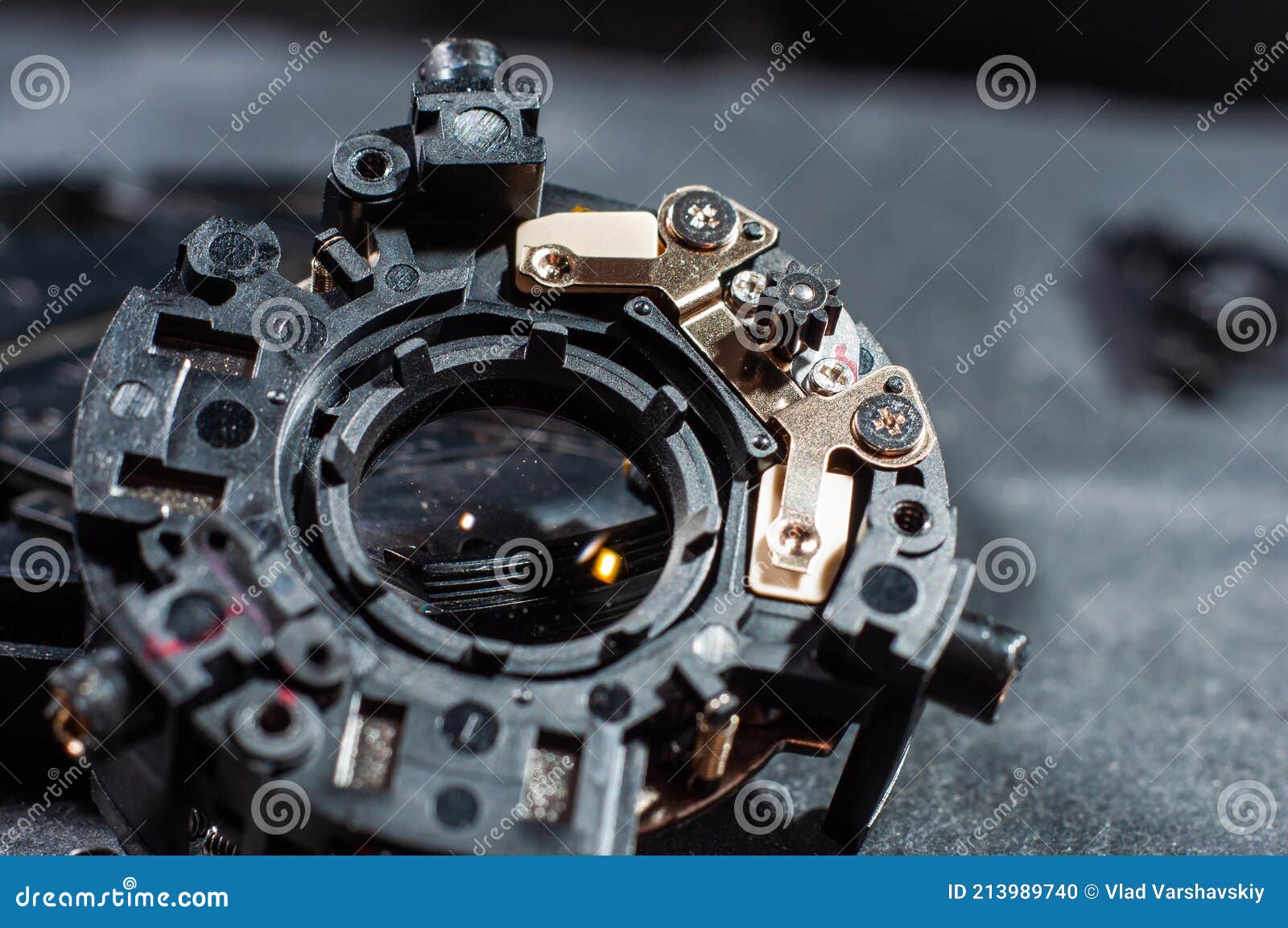 Close-up of the Stabilization Unit Removed from the Lens Stock Photo ...