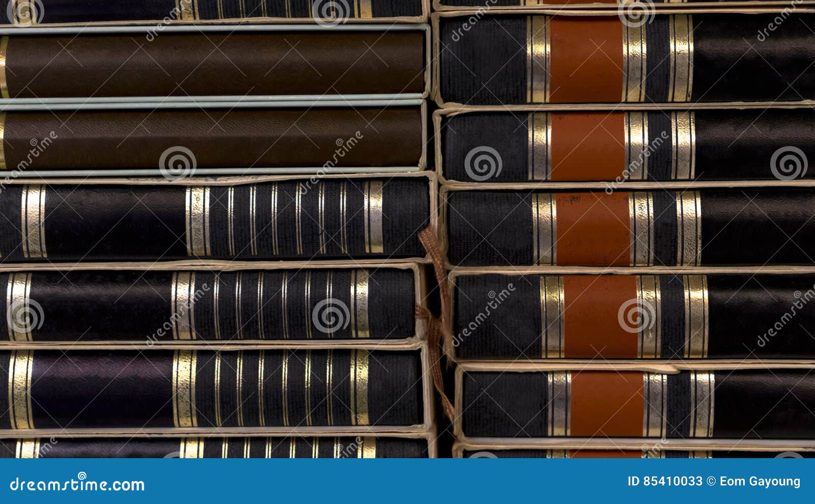 Close Up of Stack Black Books. Pile . Old . Stock Image - Image of ...