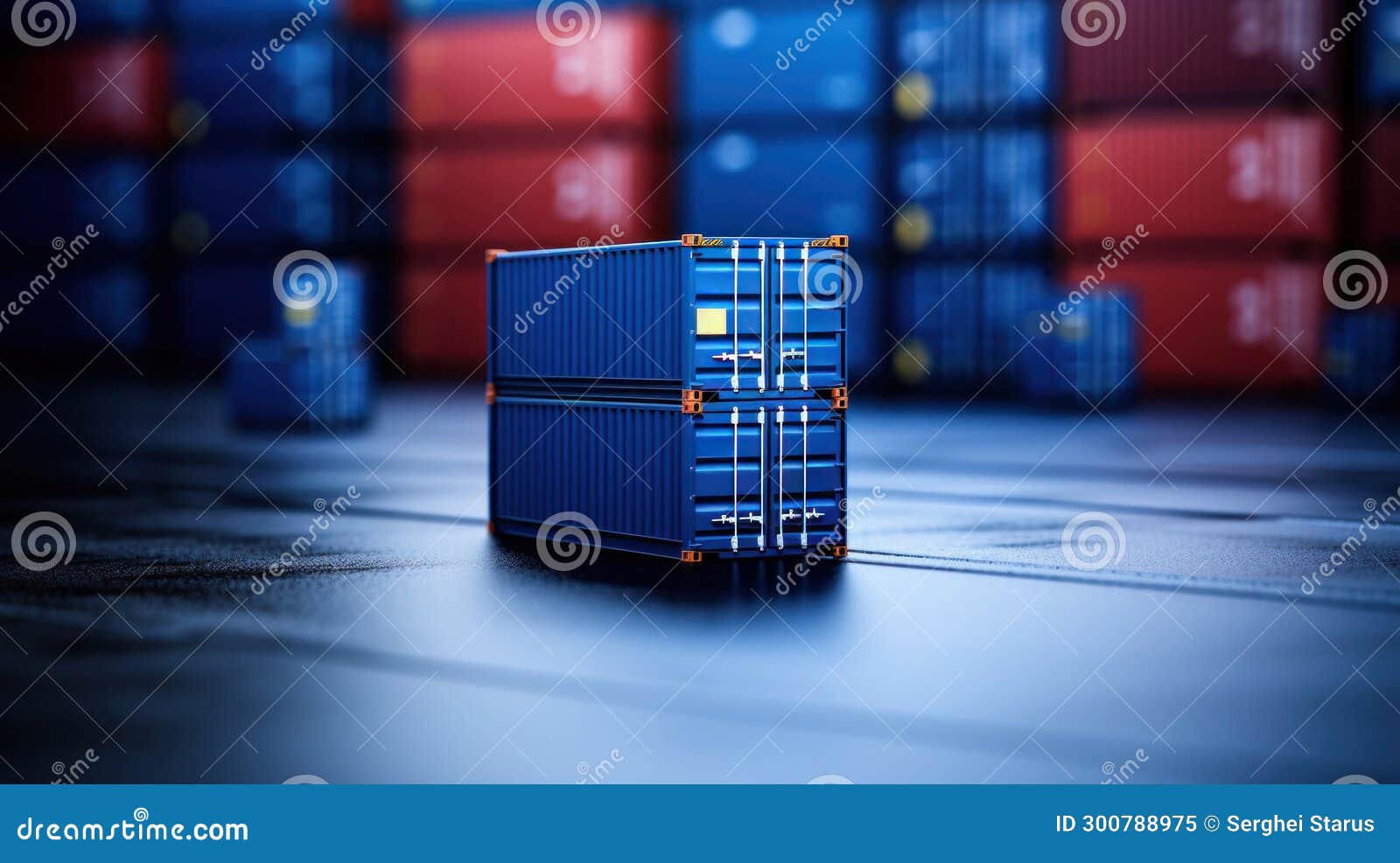 A Close Up of a Stack of Blue Containers Sitting on Top of Each Other ...