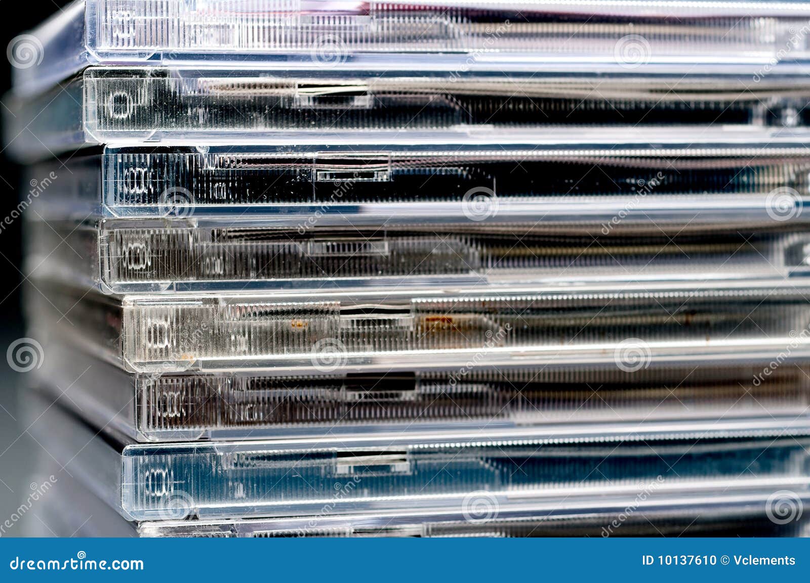 A Close Up of a Stack of CDs Stock Photo - Image of edges, stack: 10137610