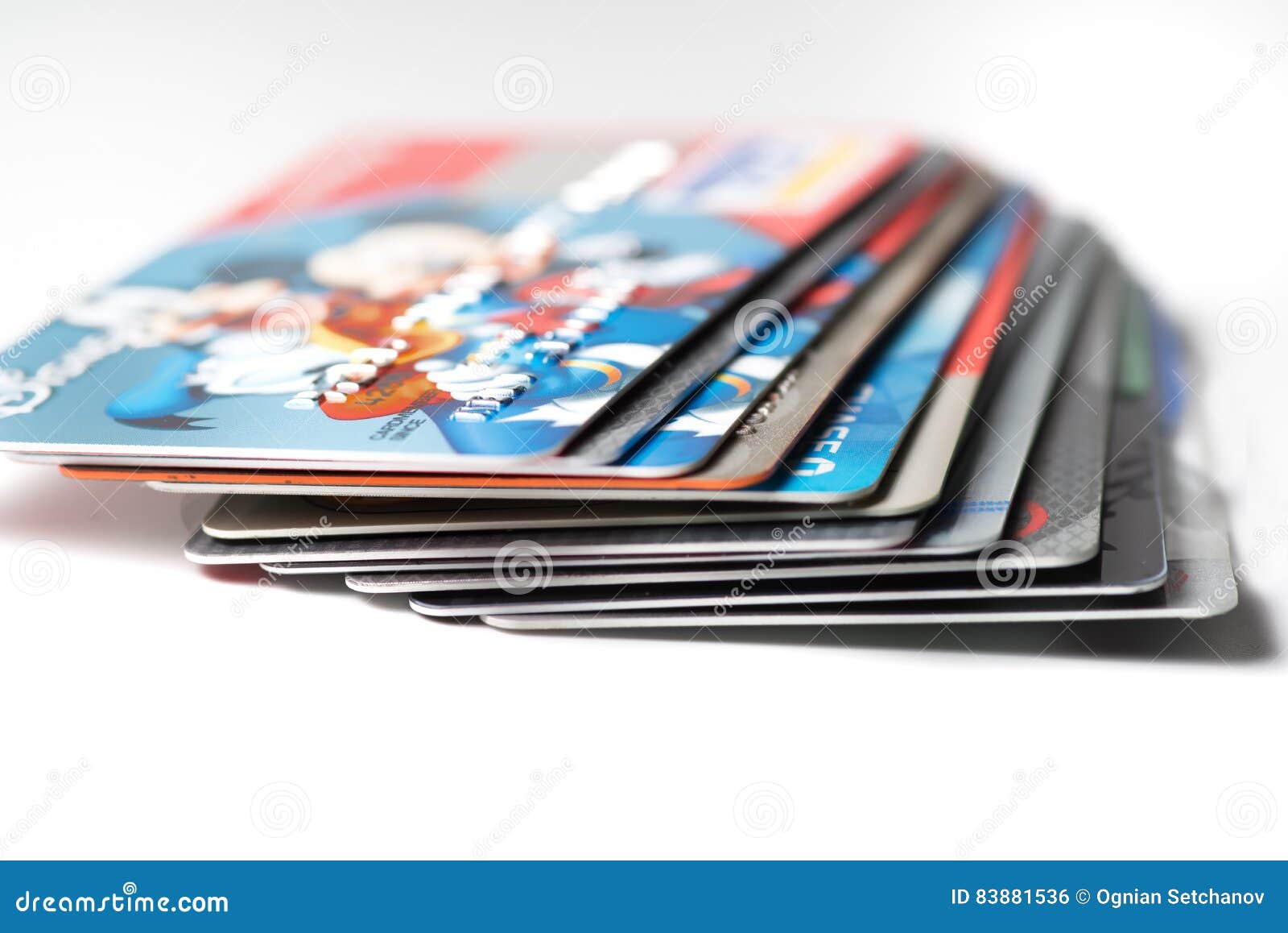 Close Up Of Stack Of Credit Cards,illustrative Editorial Editorial ...