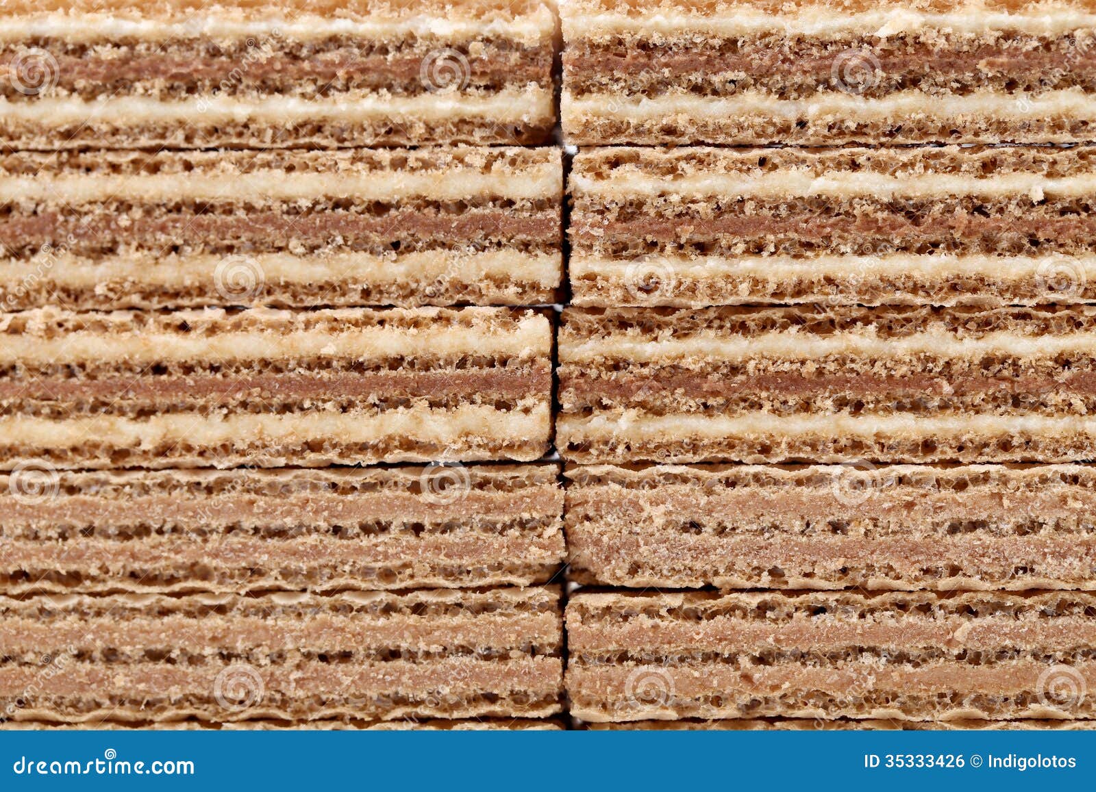 Close Up of Stack Delicious Wafer. Stock Photo - Image of heap ...