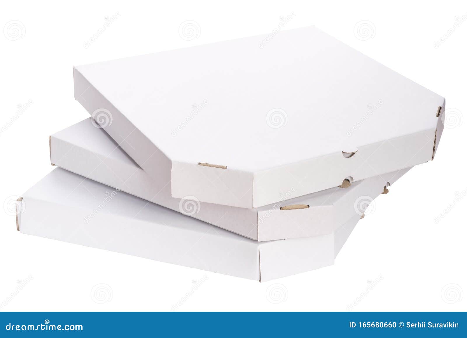 Close Up Stack of Empty Carton Boxes for Pizza Stock Photo - Image of ...