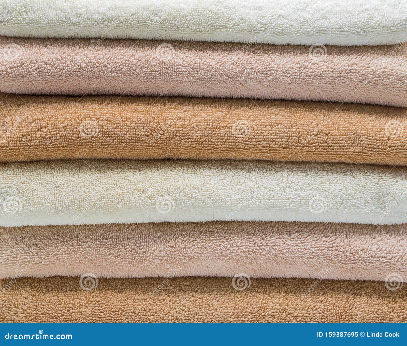 Close Up of a Stack of Folded Bath Towels Stock Image - Image of house ...