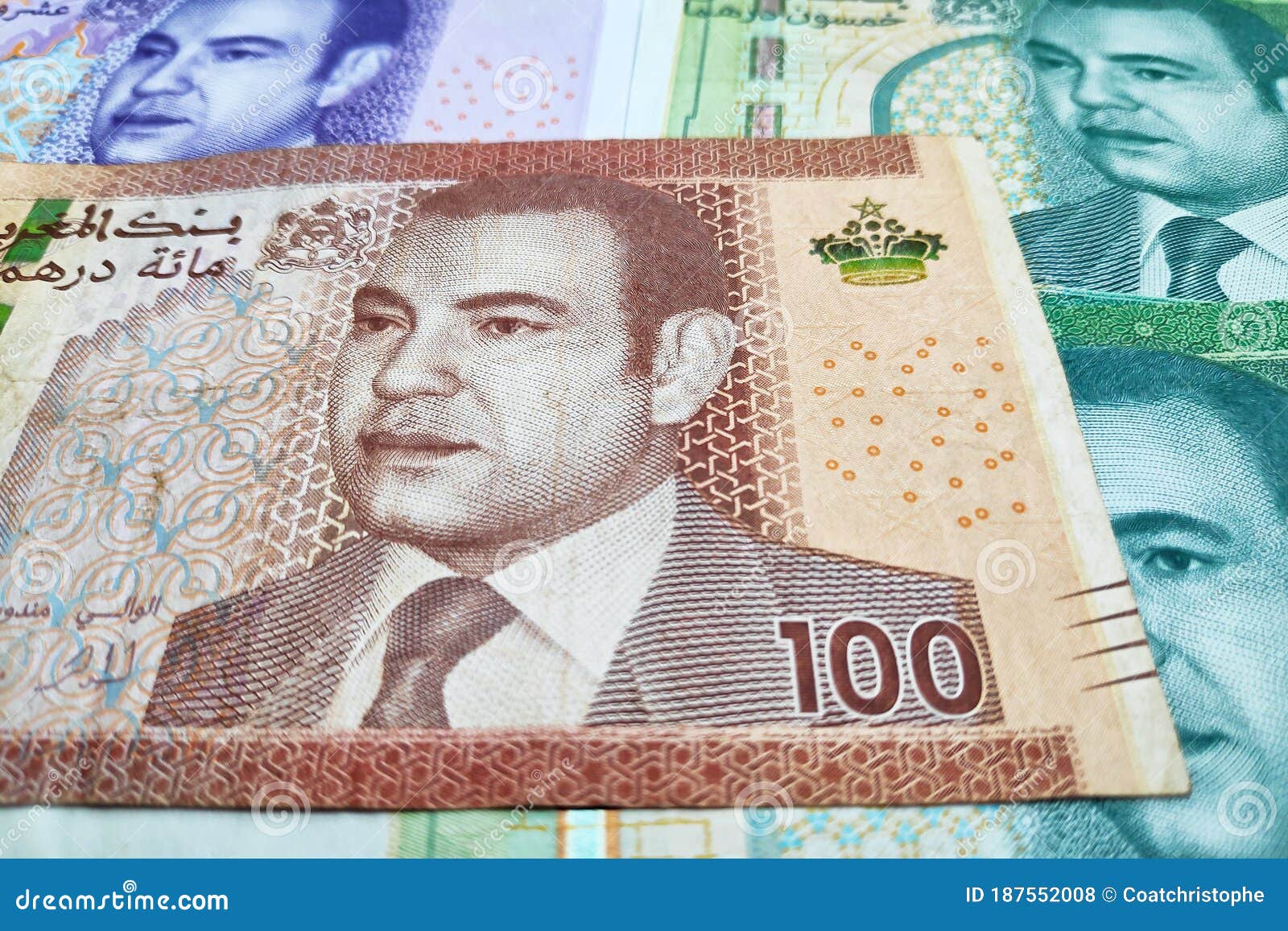 Stack of Moroccan dirham stock photo. Image of finance - 187552008