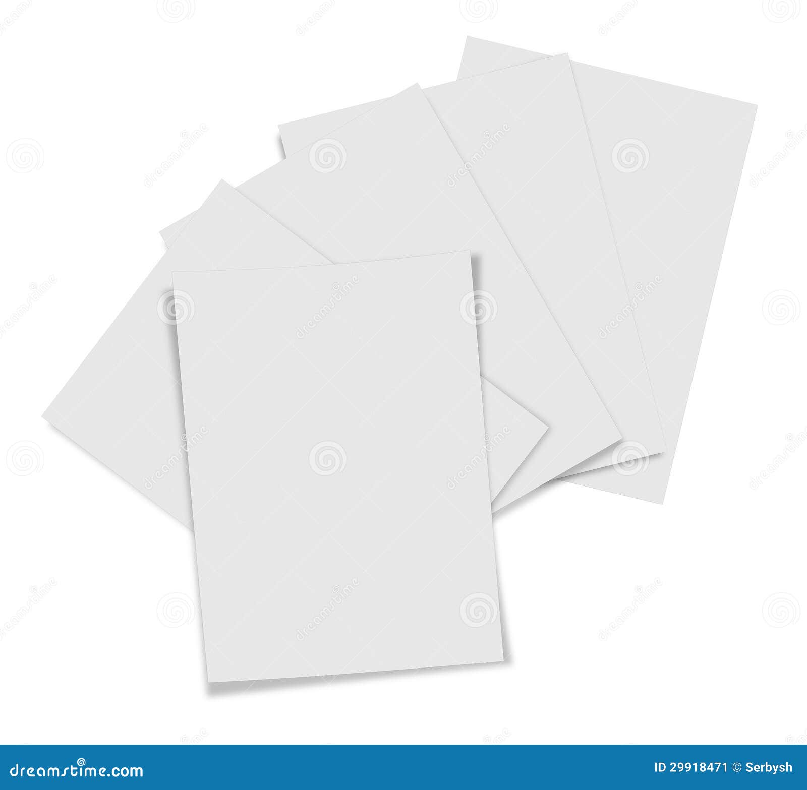 Close Up of Stack of Papers on White Background Stock Image - Image of ...