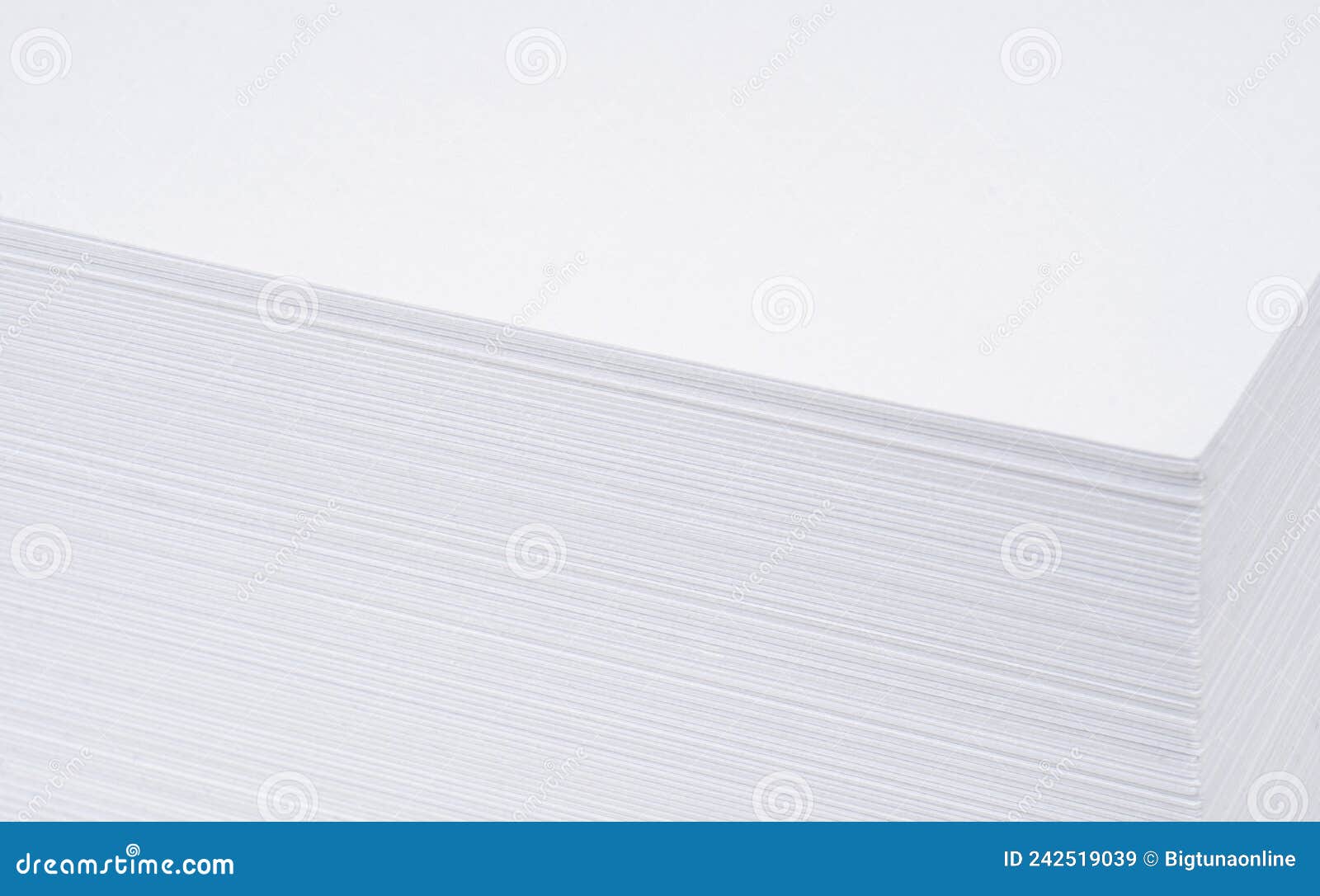 Close Up of a Stack of Paper Background. A4 Blank Paper Stack Texture ...